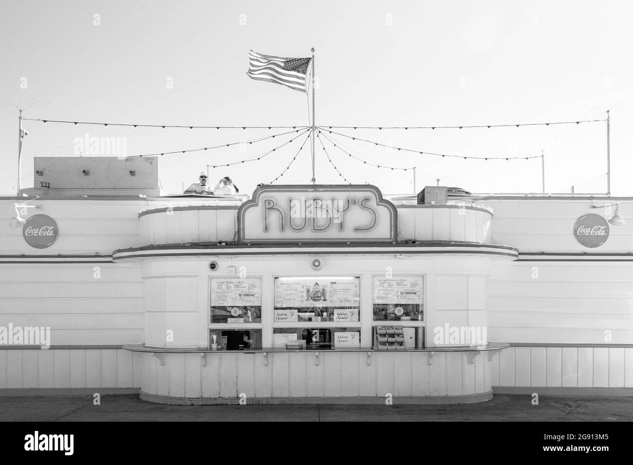 Rubys Diner, on Balboa Pier, in Newport Beach, Orange County ...