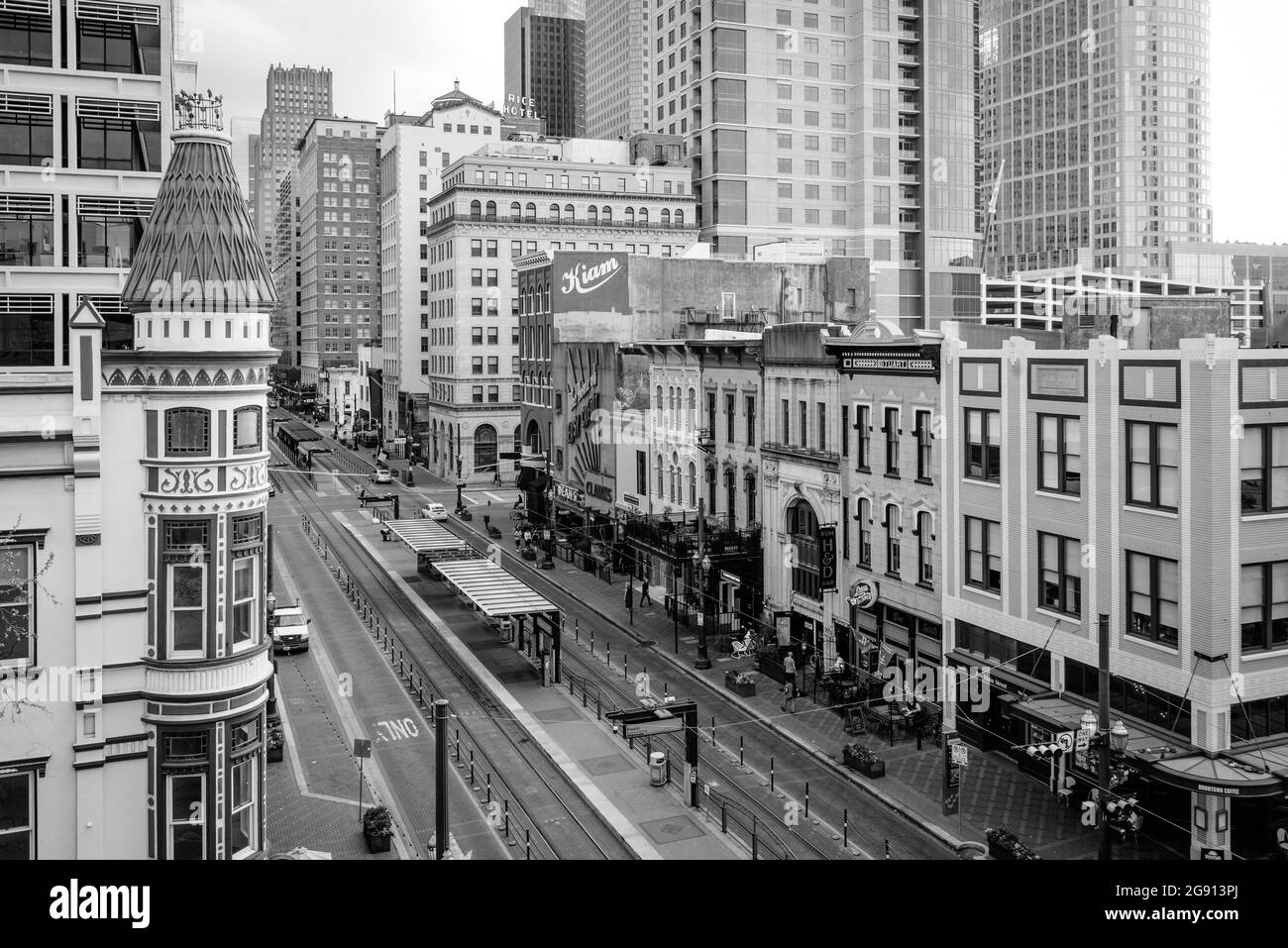 View of Main Street, in downtown Houston, Texas Stock Photo - Alamy