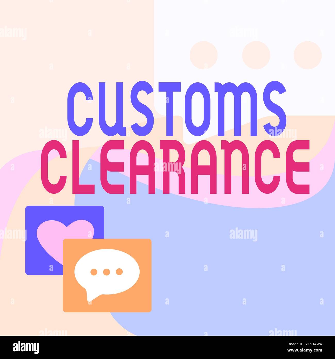 Conceptual caption Customs Clearance. Concept meaning documentations ...