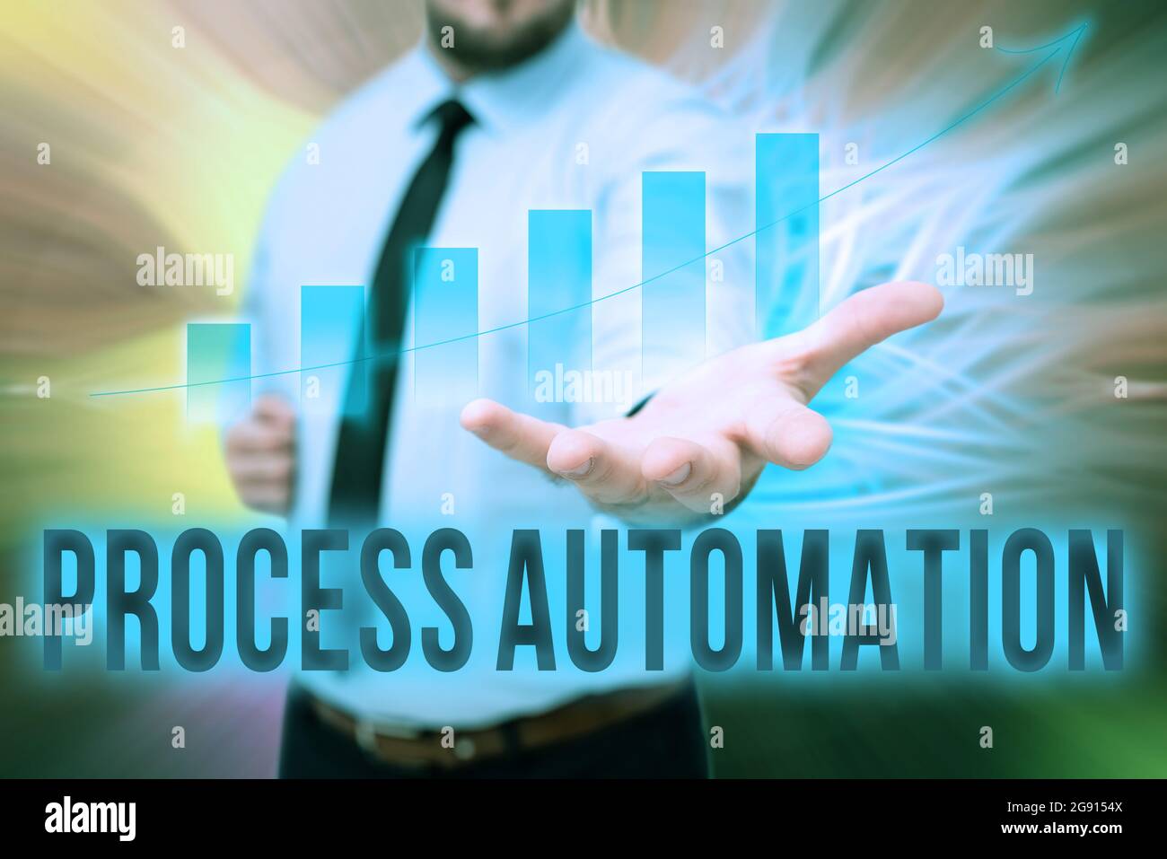 Handwriting text Process Automation. Word Written on the use of digital ...