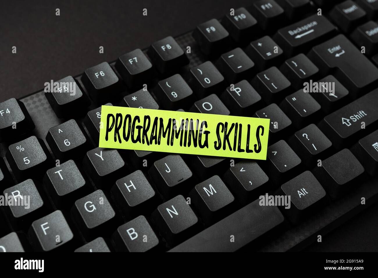 Conceptual caption Programming Skills. Business idea skills vital to write a program so computer ...