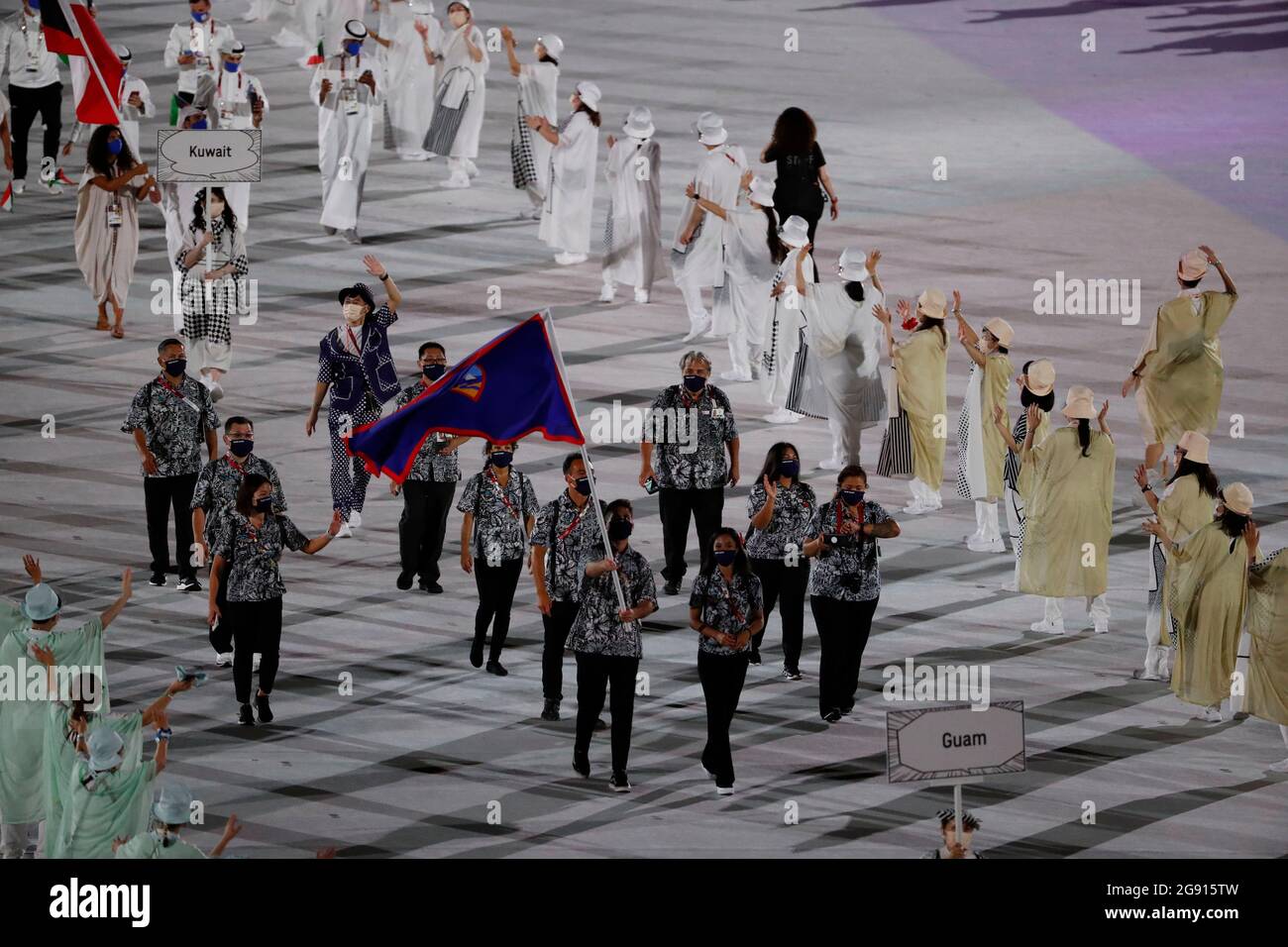 Tokyo, Japan. 23rd July, 2021. Guam at the Opening Ceremony of the 2020 ...