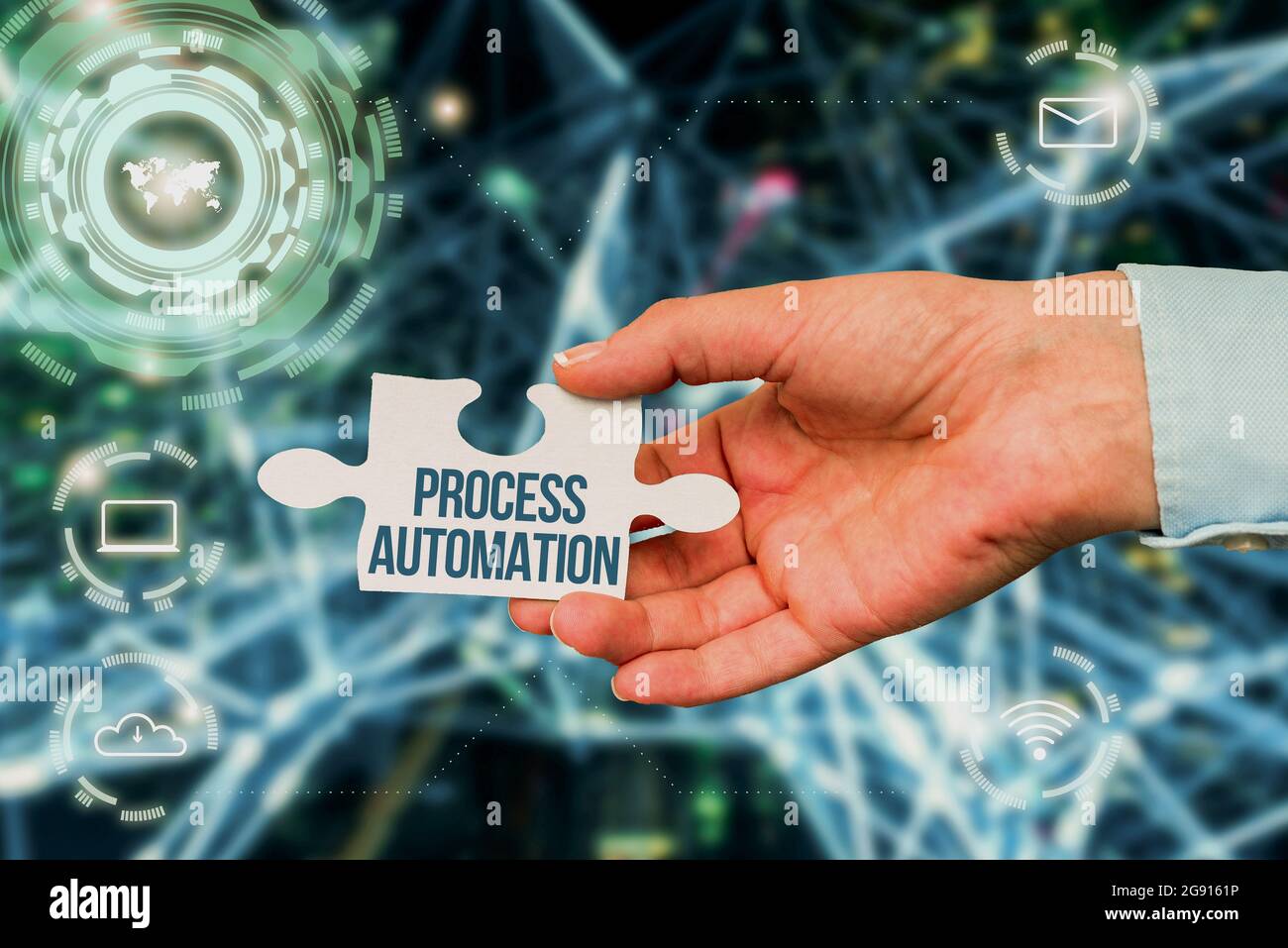 Text sign showing Process Automation. Business showcase the use of ...