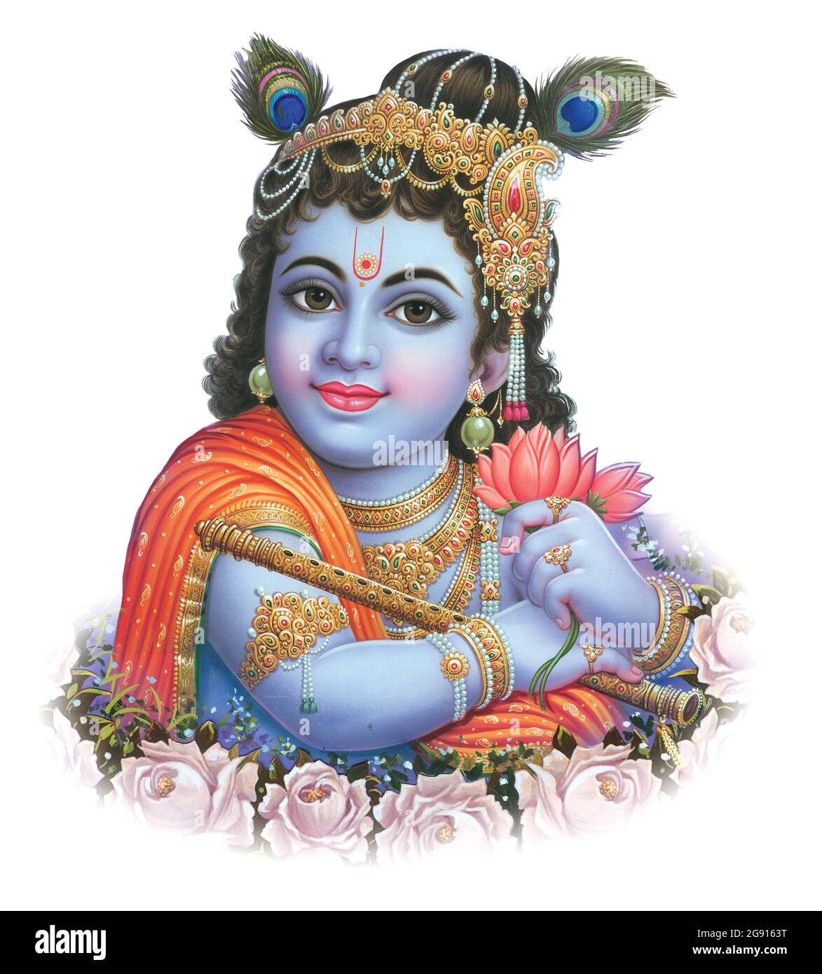 Indian God Lord Krishna High Resolution Illustration Stock Photo - Alamy