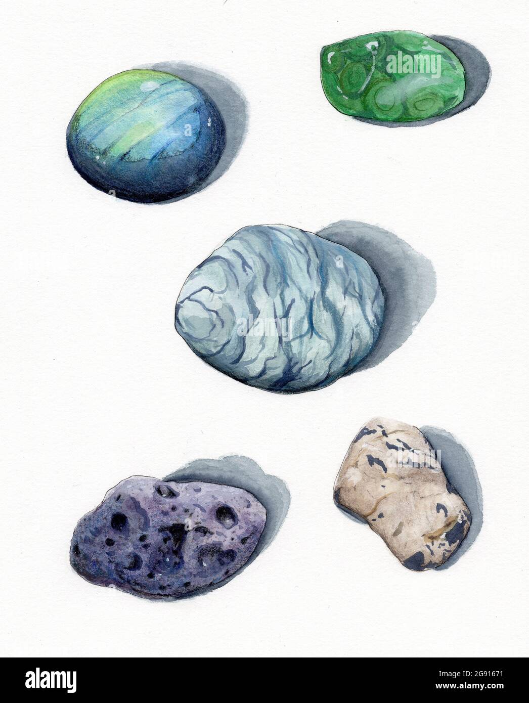 Types of rock, illustration Stock Photo - Alamy