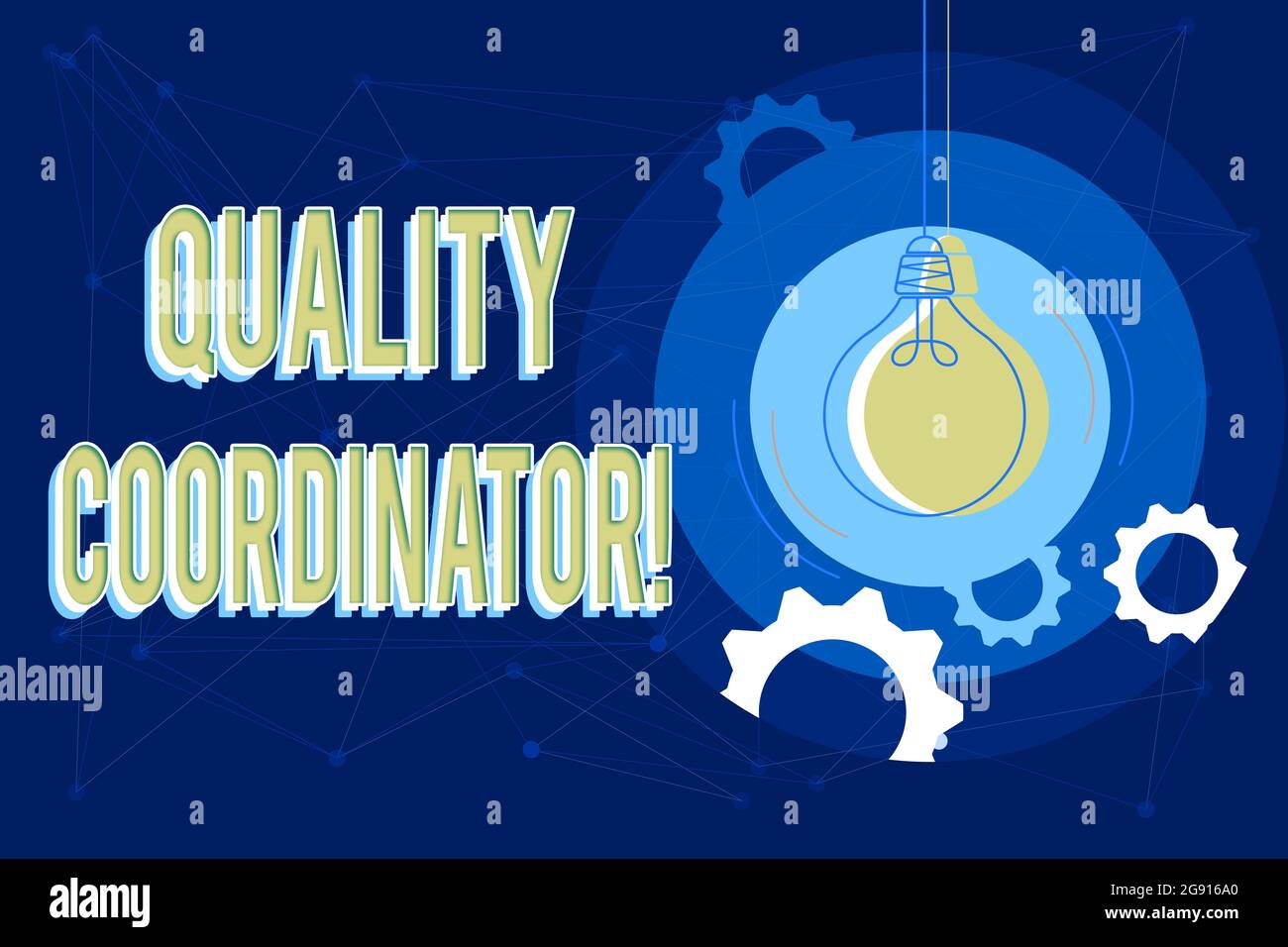 Text showing inspiration Quality Coordinator. Business overview monitor ...