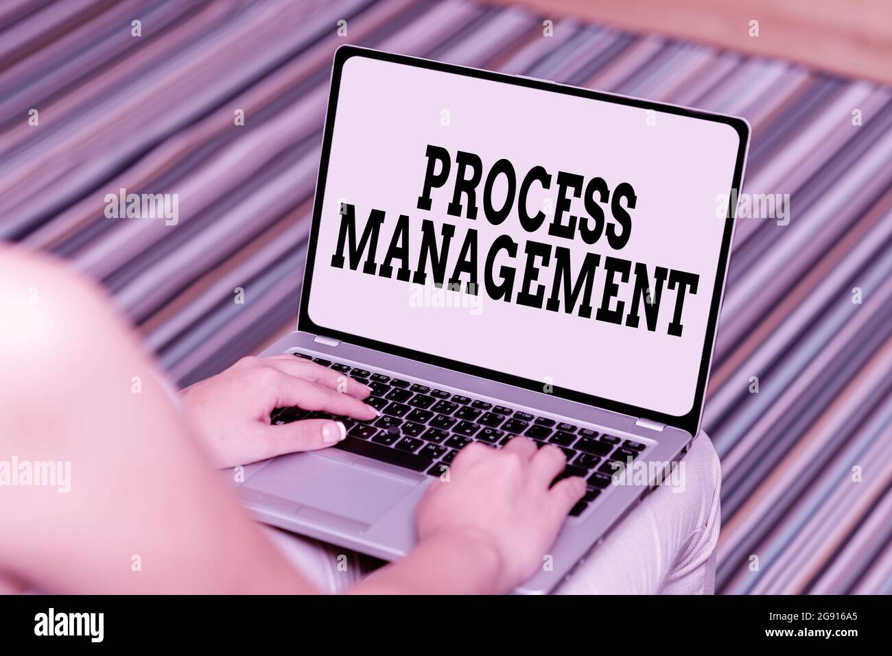 Hand Writing Sign Process Management Word For Aligning Processes With An Organization S Is
