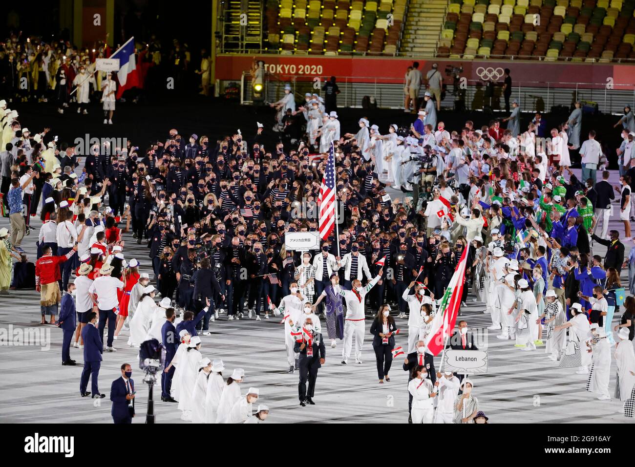 Tokyo, Japan. 23rd July, 2021. The United States at the Opening ...