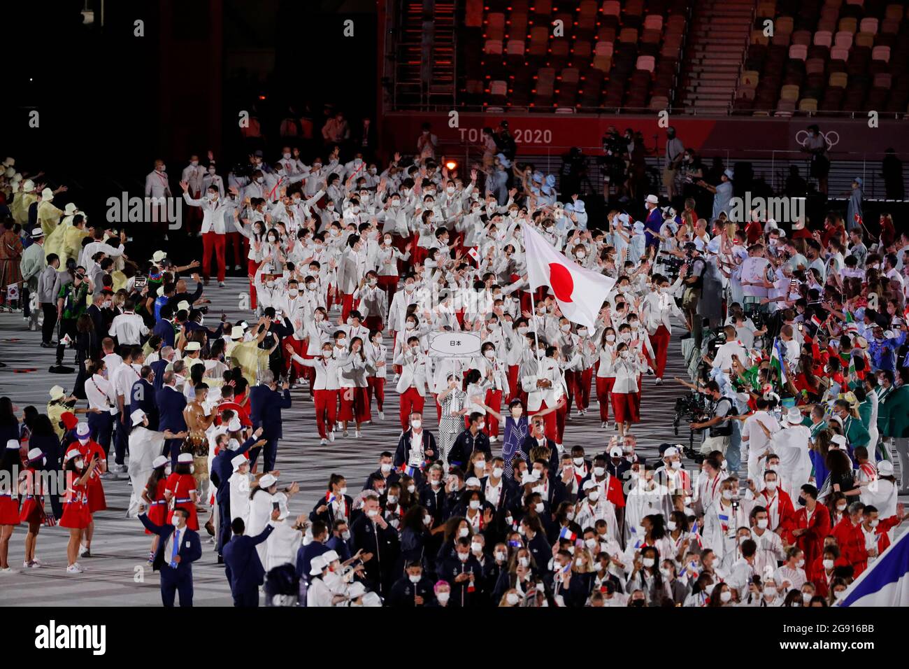 Tokyo, Japan. 23rd July, 2021. Host country Japan at the Opening ...