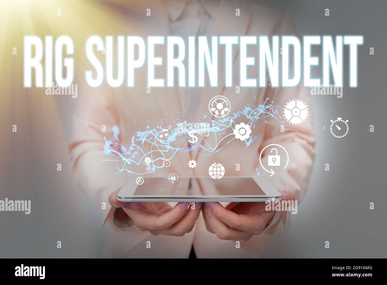 Conceptual caption Rig Superintendent, Business approach Manage ...