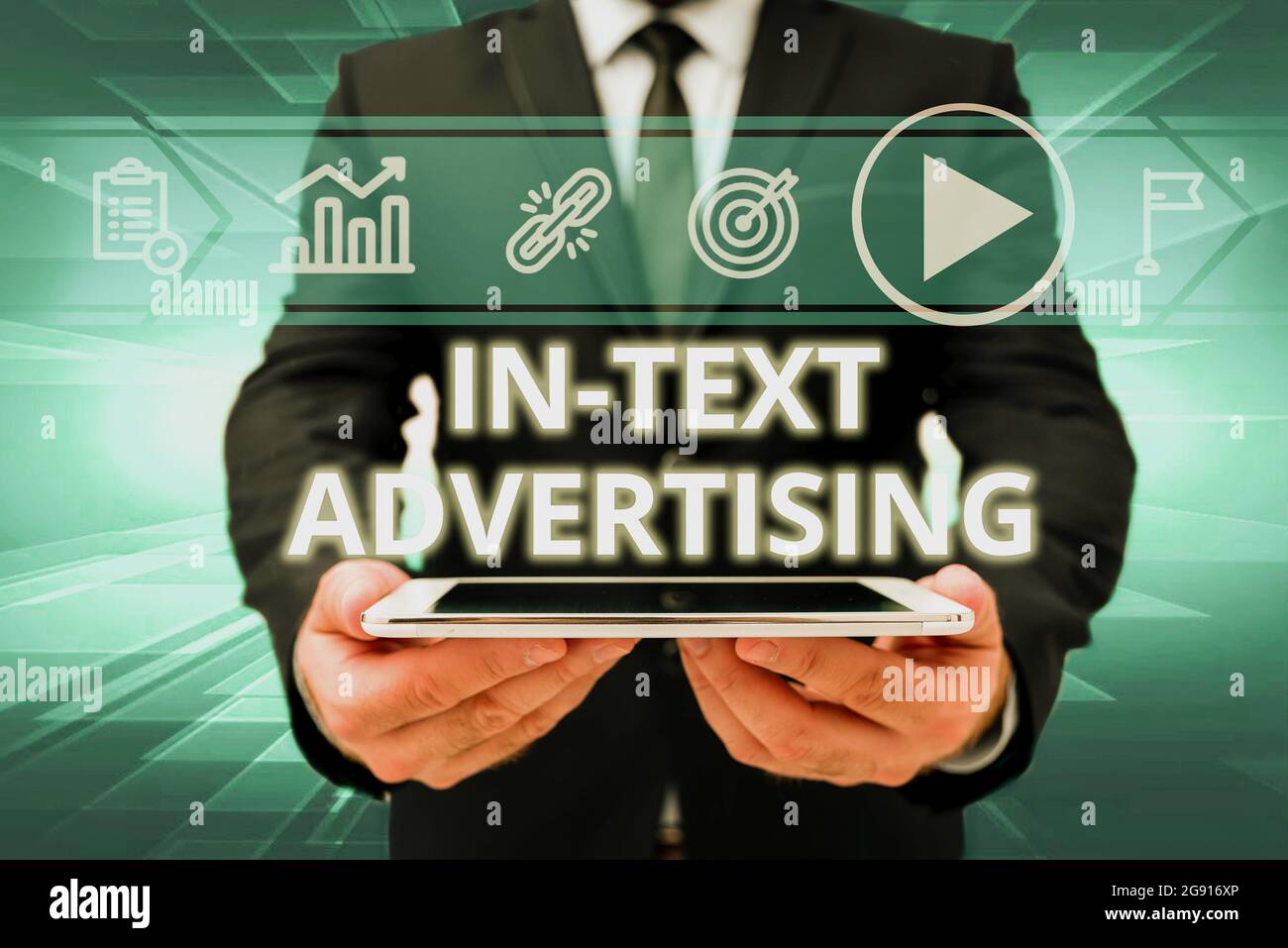 Text sign showing In Text Advertising. Word Written on advertisement on ...