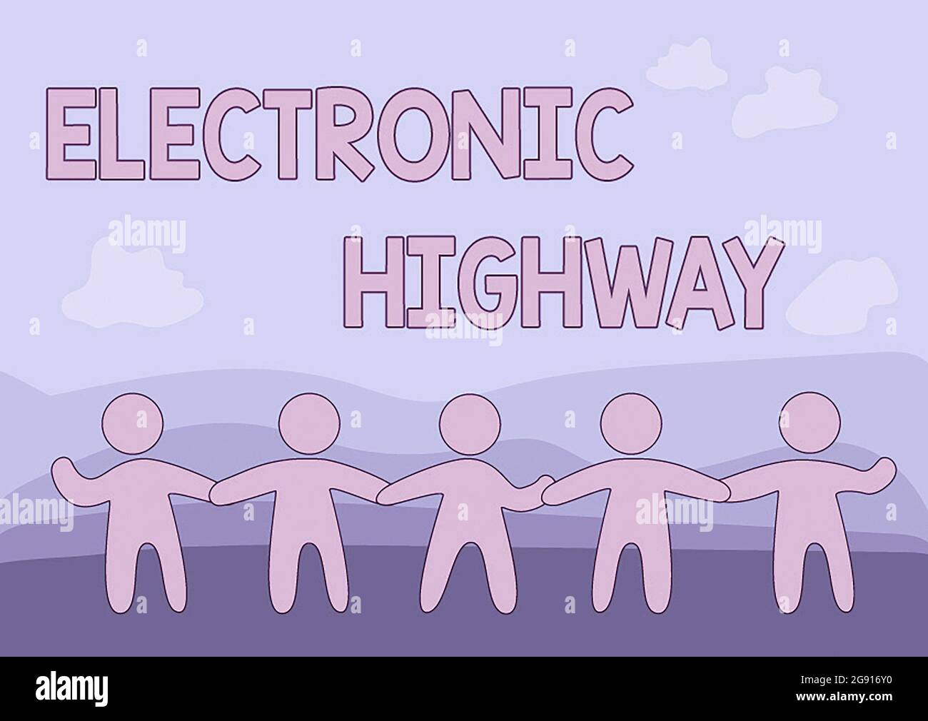Sign displaying Electronic Highway. Word for Digital communication ...