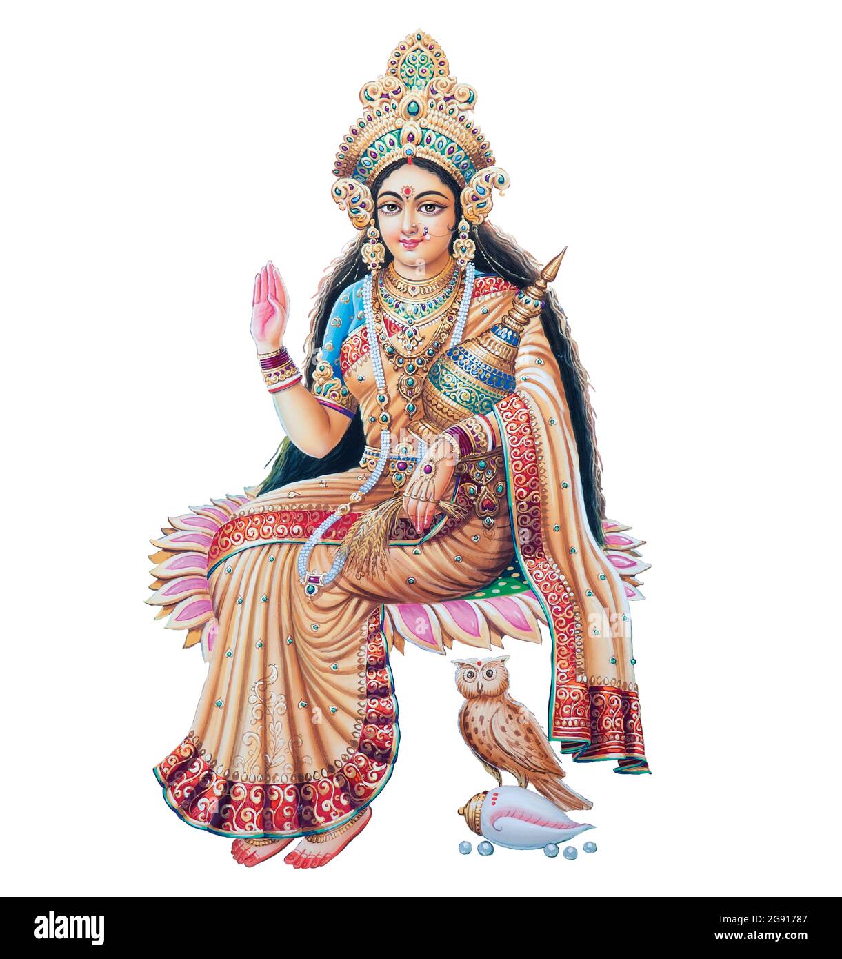 Hindu Cosmos Maha Laxshmi, Goddess of Wealth Stock Photo - Alamy