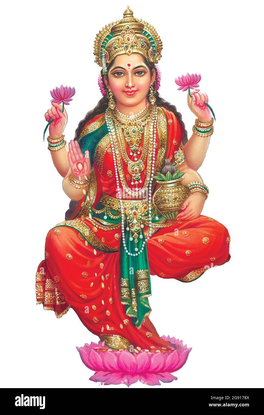 Hindu Cosmos Maha Laxshmi, Goddess of Wealth Stock Photo - Alamy