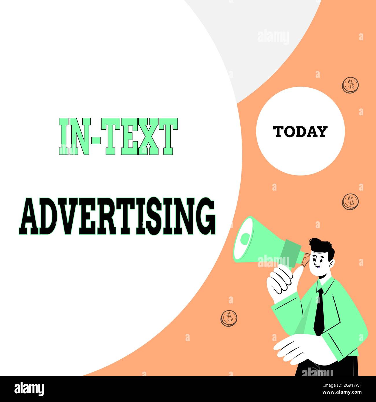 Sign displaying In Text Advertising. Business concept advertisement on ...