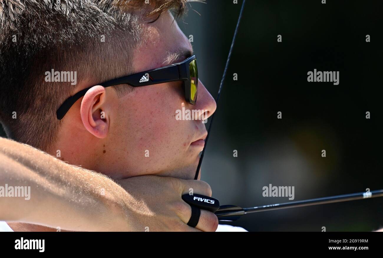 Tokyo, Japan. 23rd July, 2021. Mens Archery qualification round ...