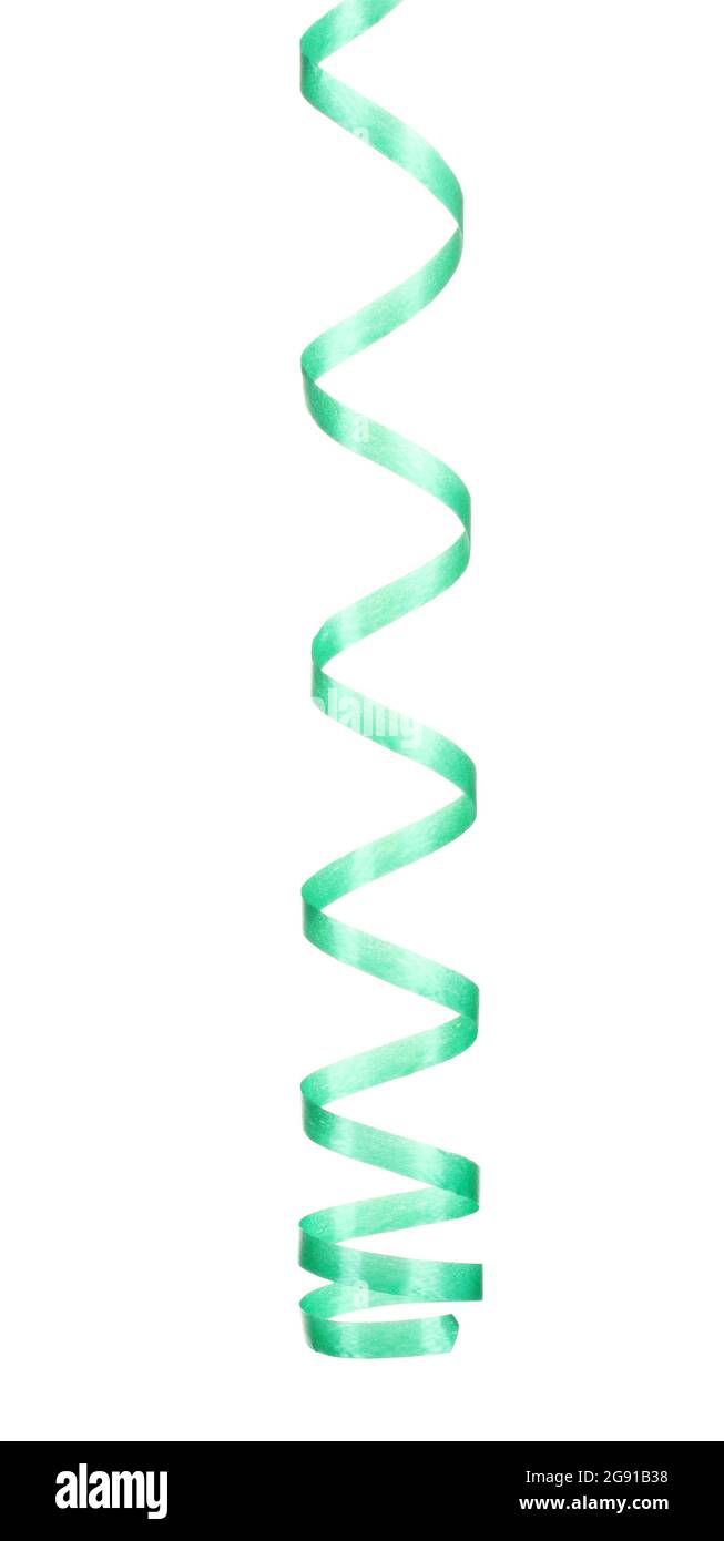 beautiful green streamer isolated on white Stock Photo - Alamy