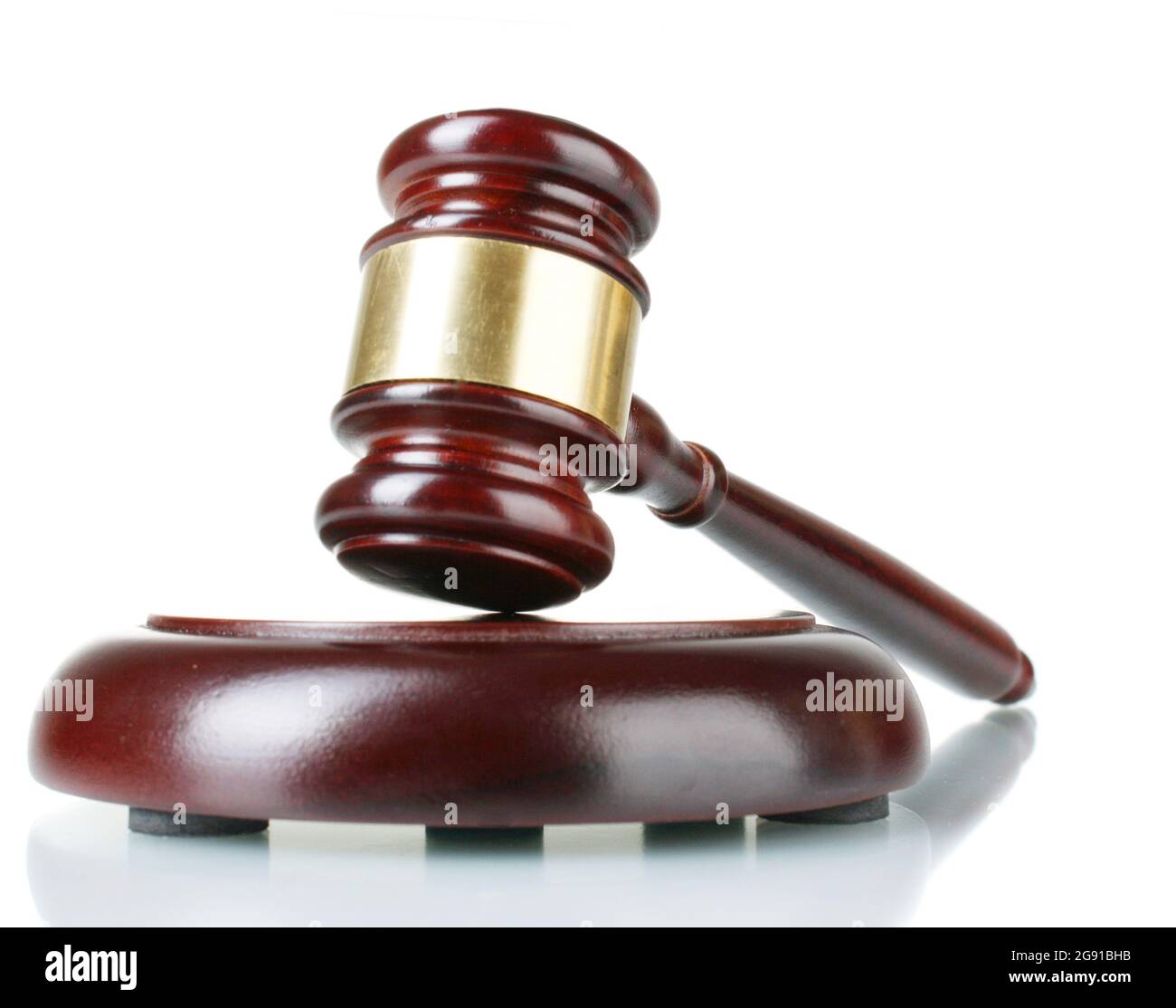 wooden gavel isolated on white Stock Photo - Alamy