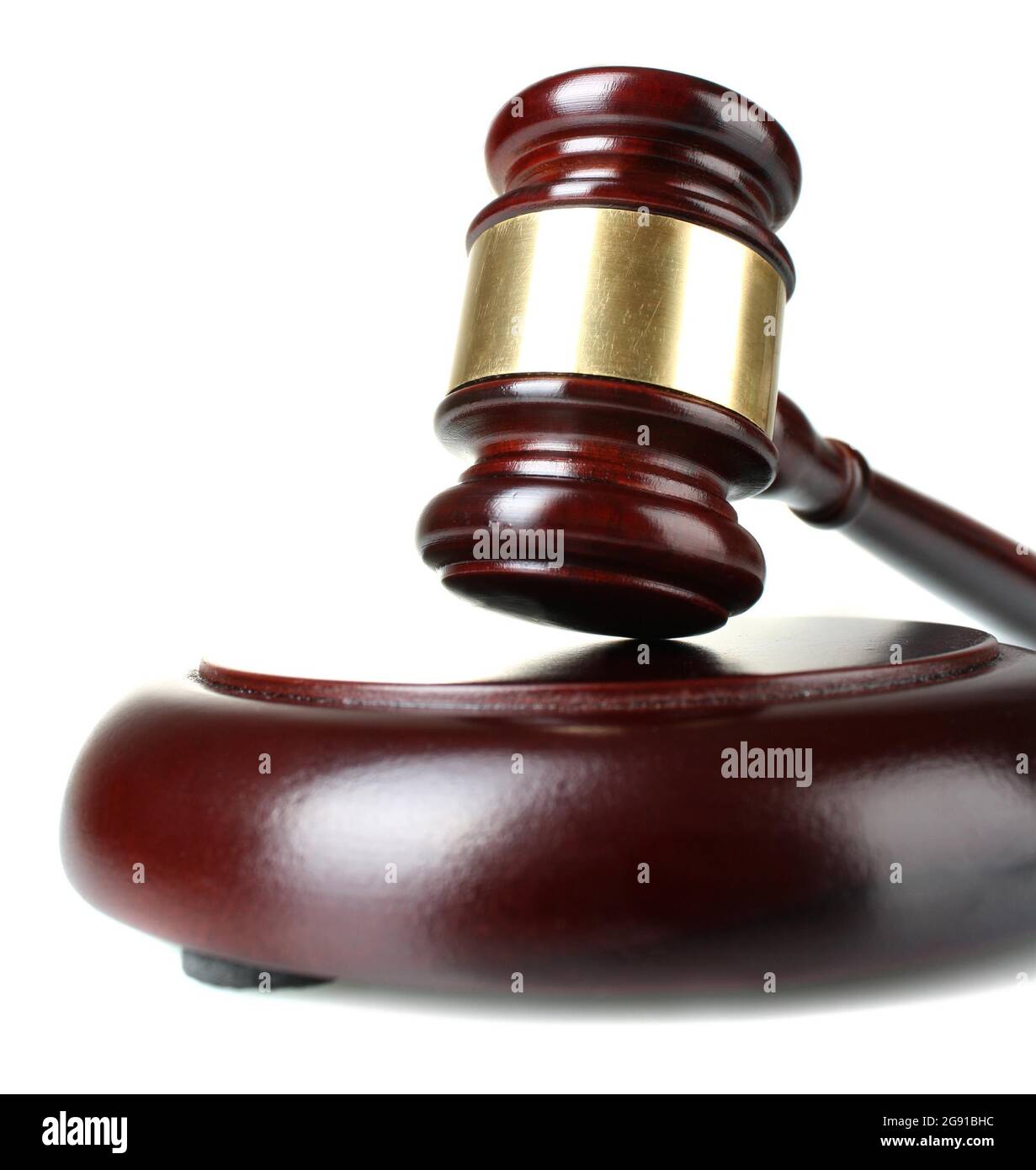 wooden gavel isolated on white Stock Photo - Alamy