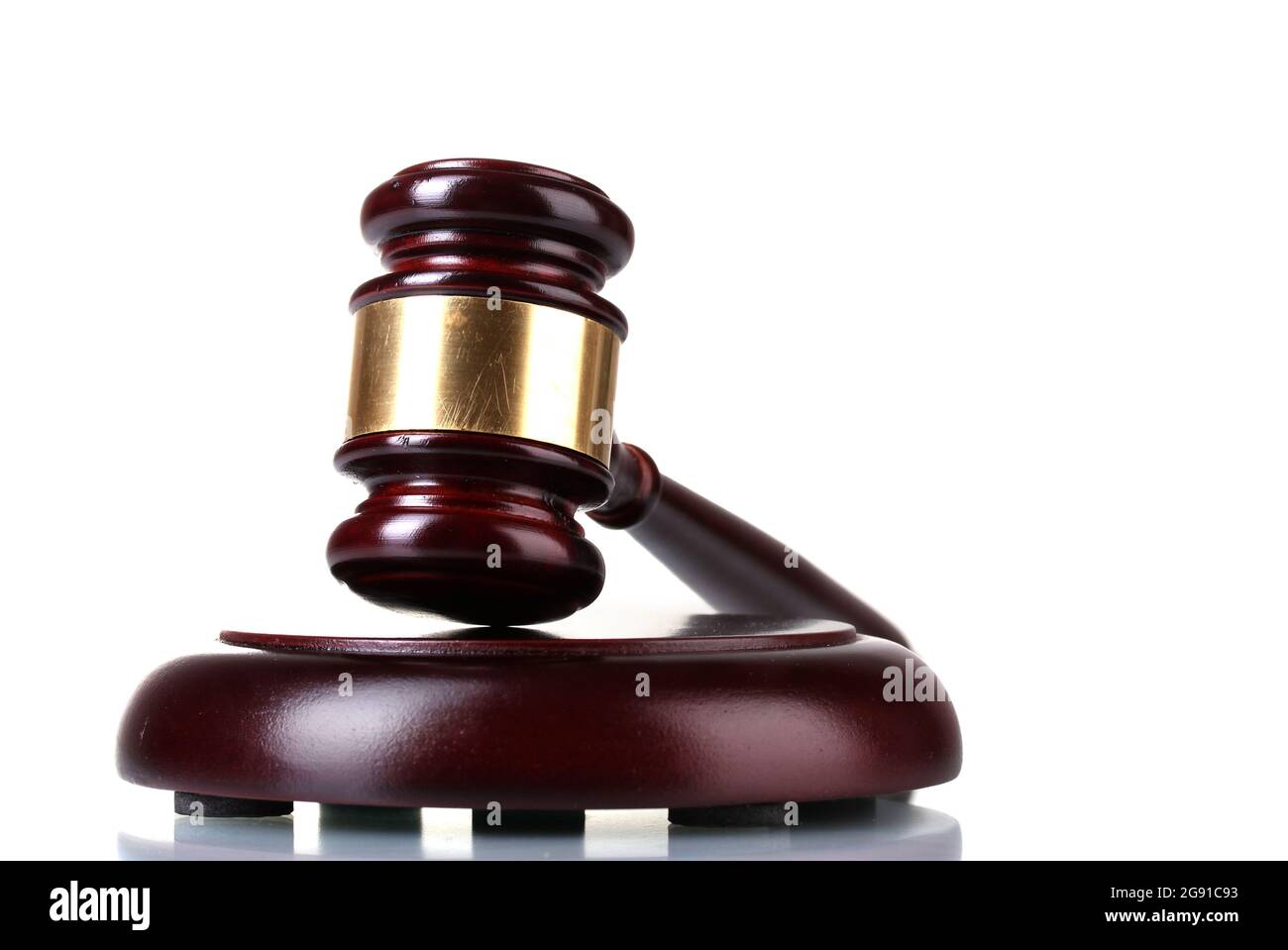 wooden gavel isolated on white Stock Photo - Alamy