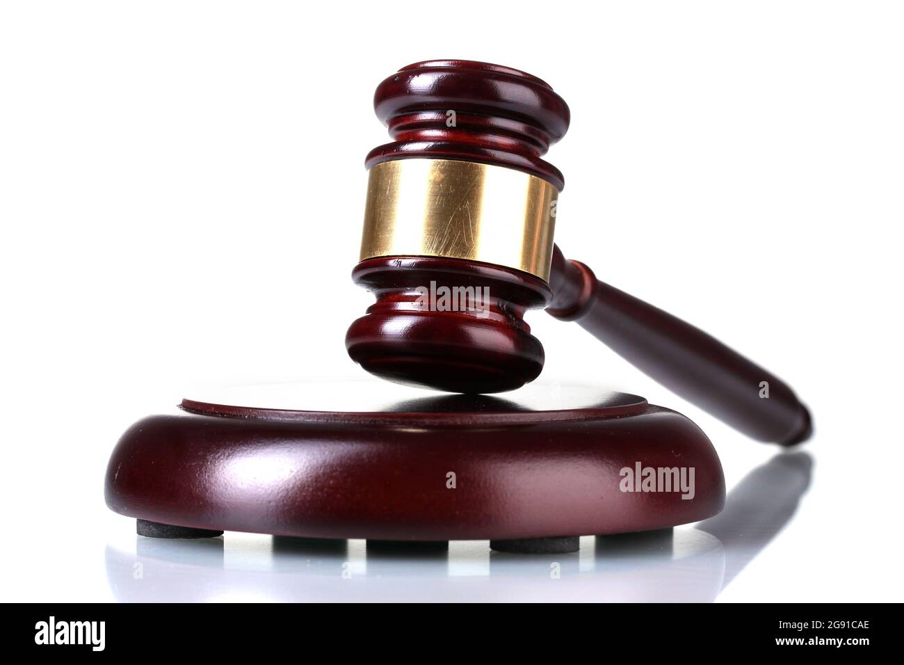 wooden gavel isolated on white Stock Photo - Alamy