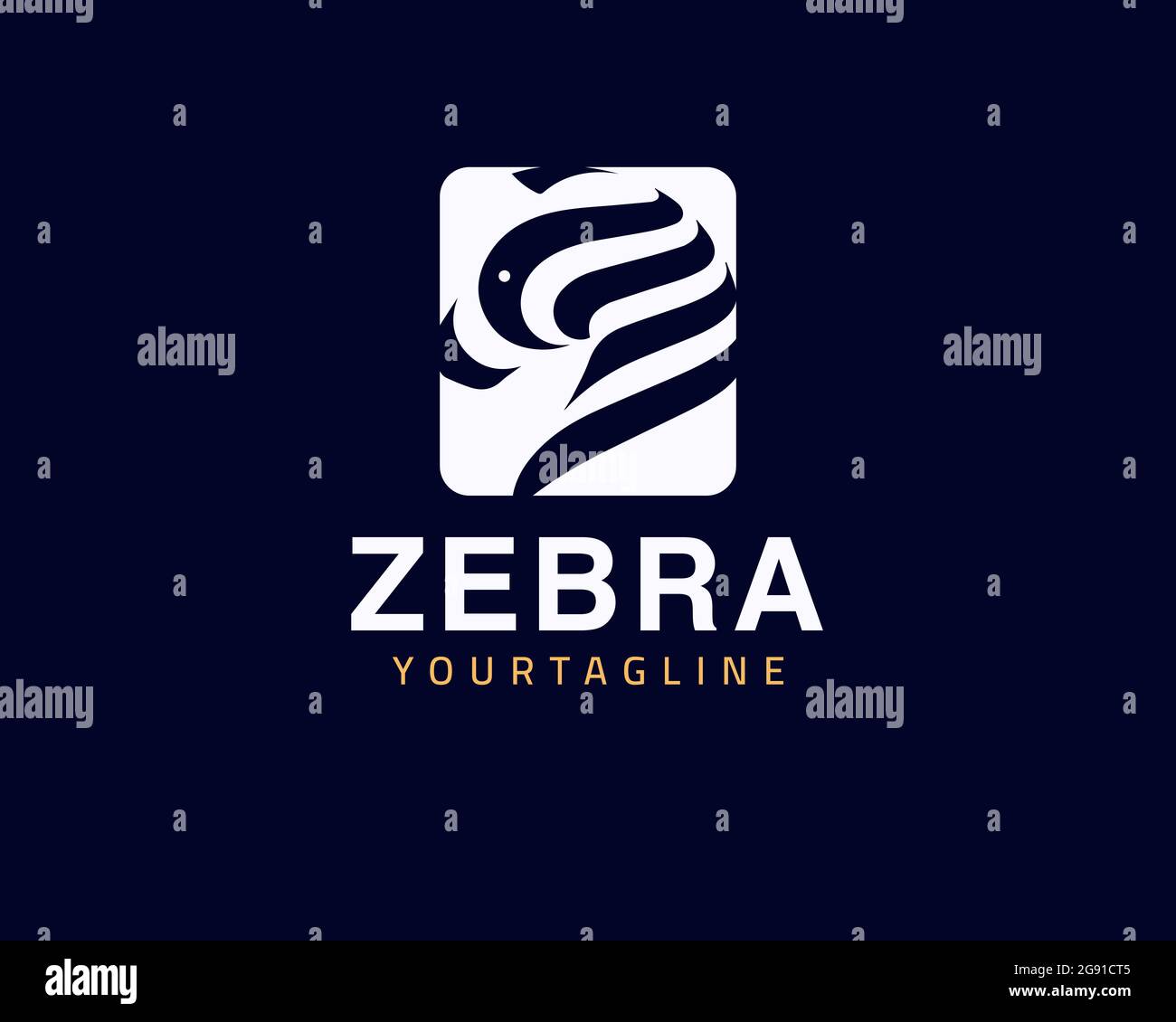 Zebra head view Stock Vector Images - Alamy