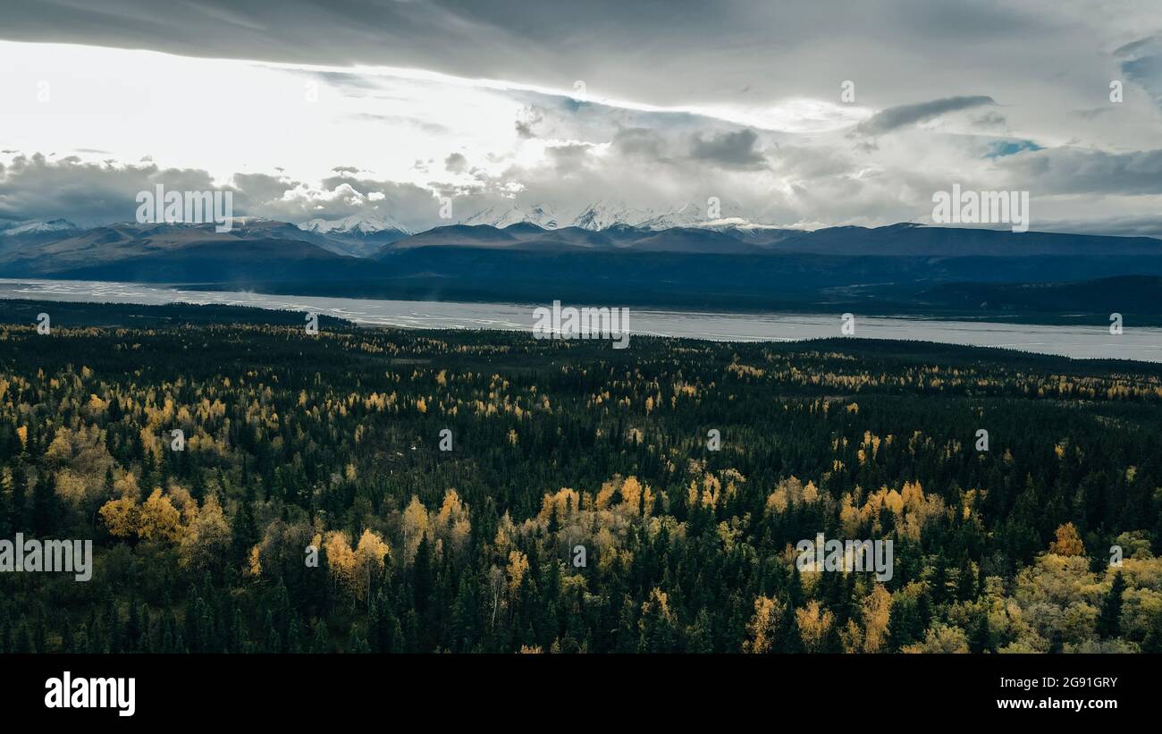 aerial view of Denali national park Stock Photo - Alamy