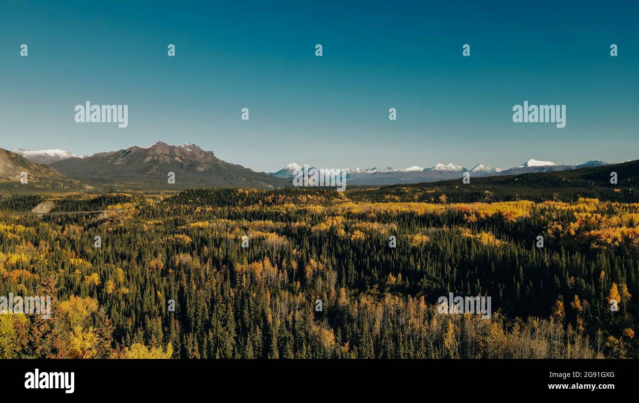 aerial view of Denali national park Stock Photo - Alamy