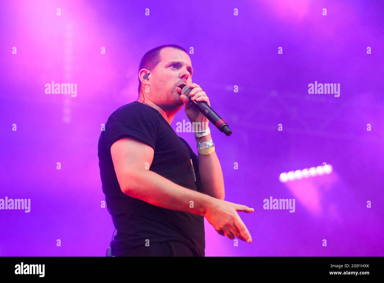 Sheffield, UK. 23rd July, 2021. Mike Skinner of The Streets performs on ...