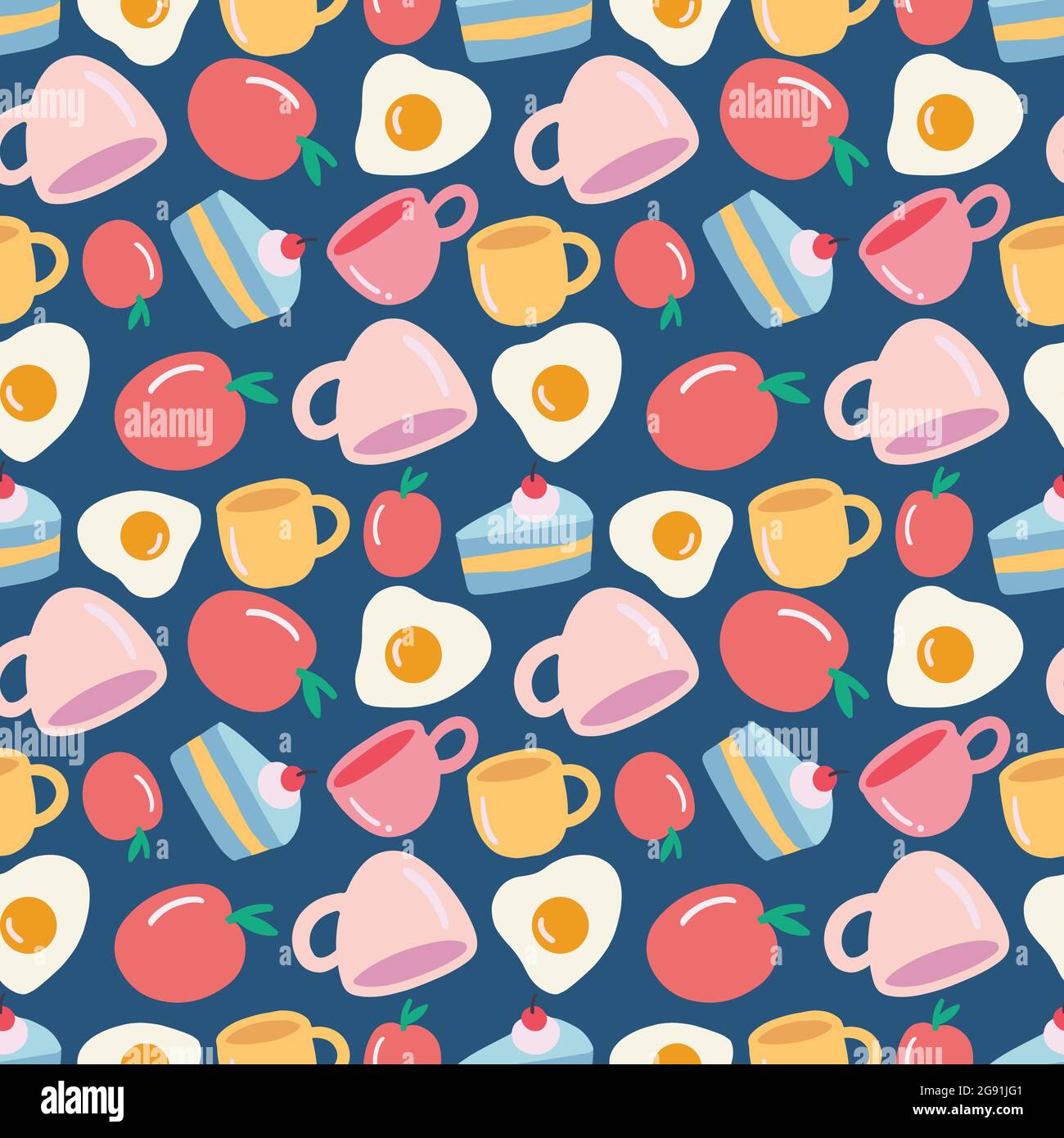 unique pattern of food and cup Stock Vector Image & Art - Alamy