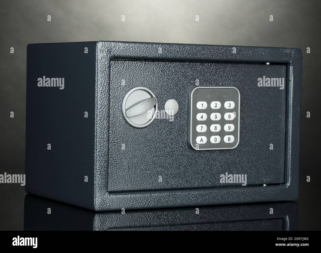 safe on black background Stock Photo - Alamy