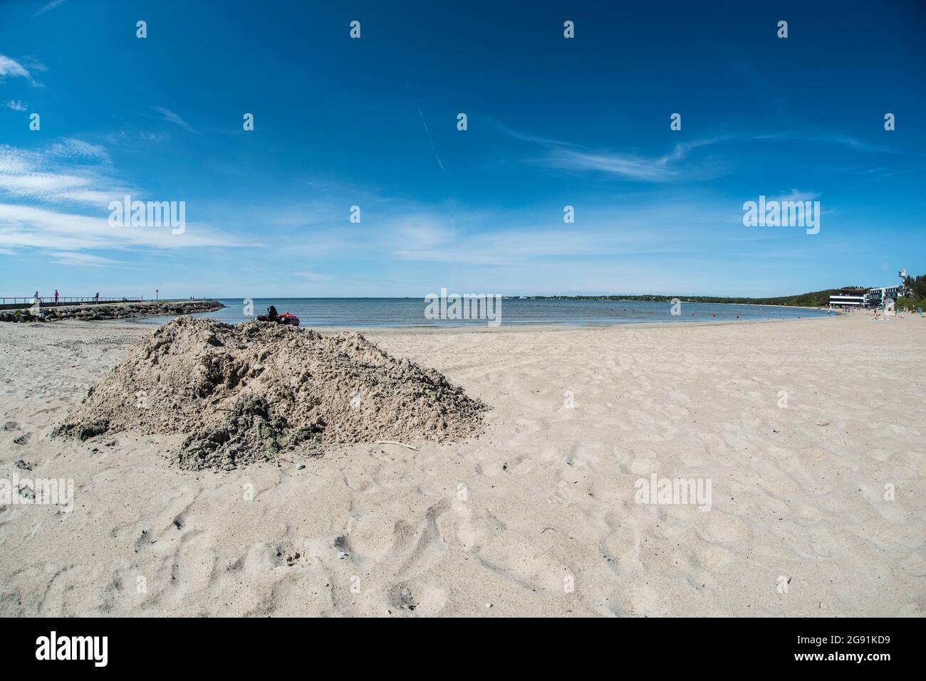 Pirita Beach - Daytime, Tallinn, Estonia - Blue Skies and Sand Stock ...