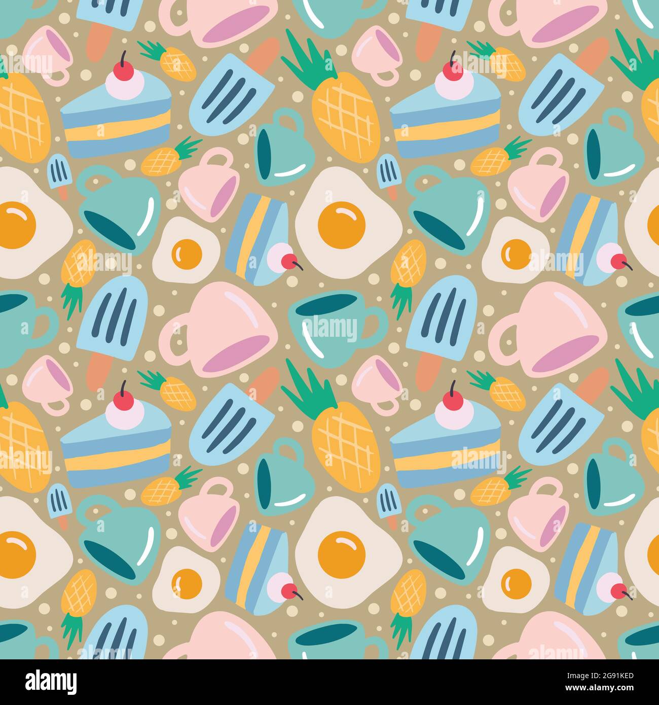 Unique pattern food dessert Stock Vector Images - Alamy
