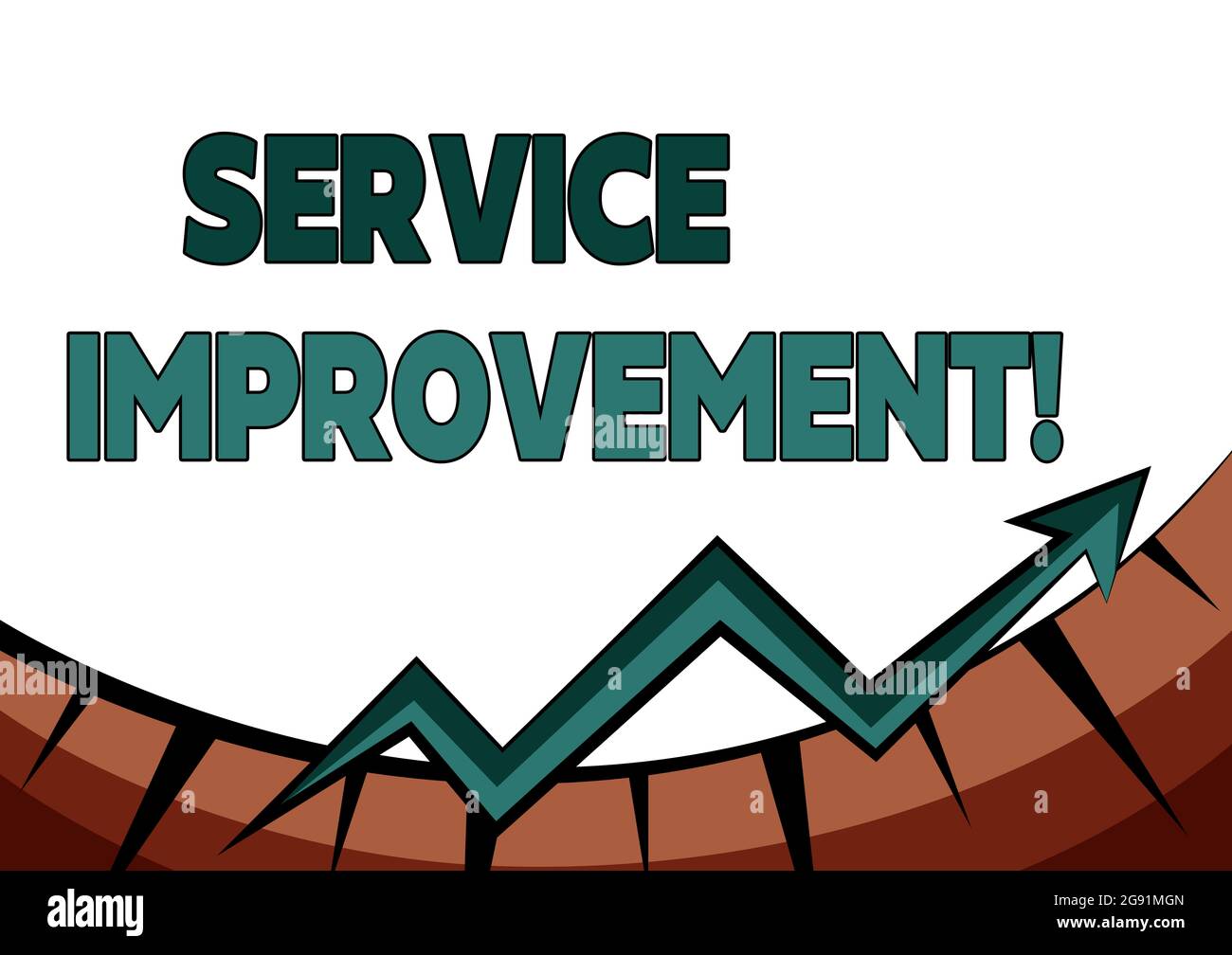 Text caption presenting Service Improvement. Business overview ...