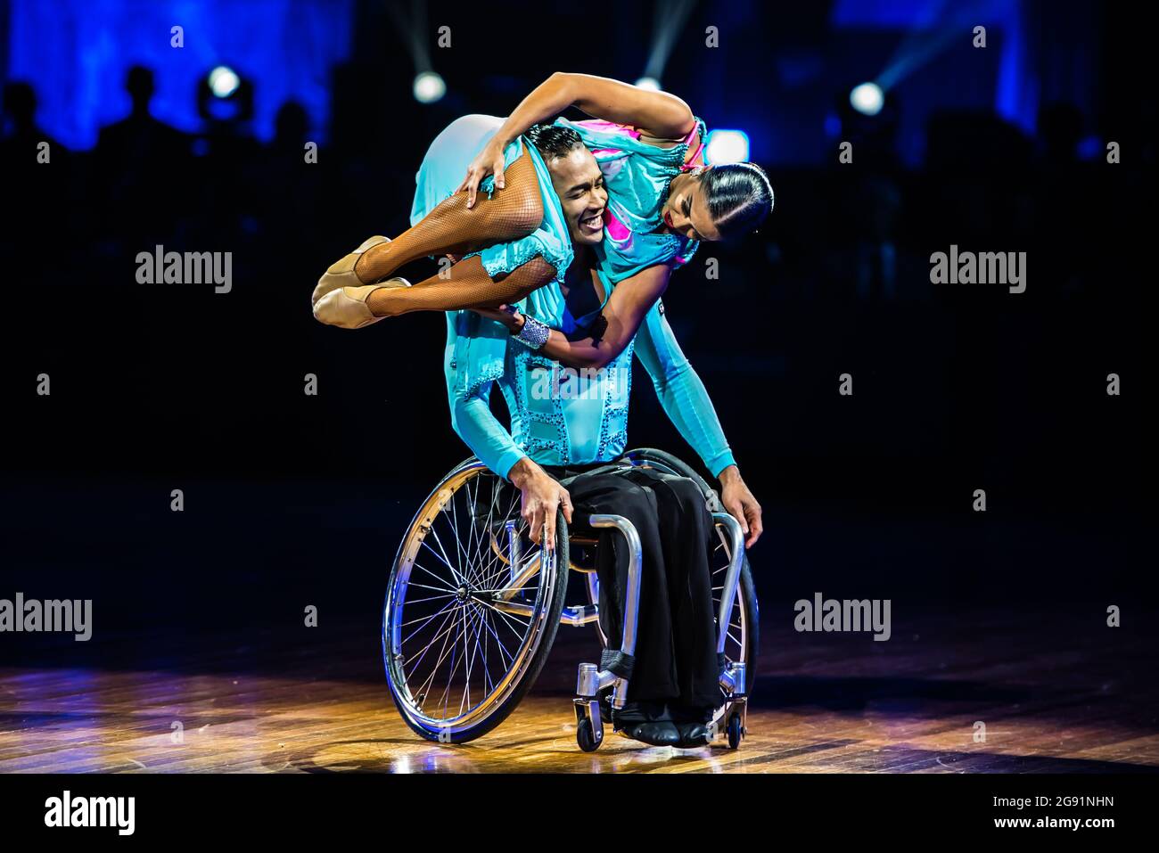 World Para Dance Sport champions Julius Obero and Rhea Marquez seen ...