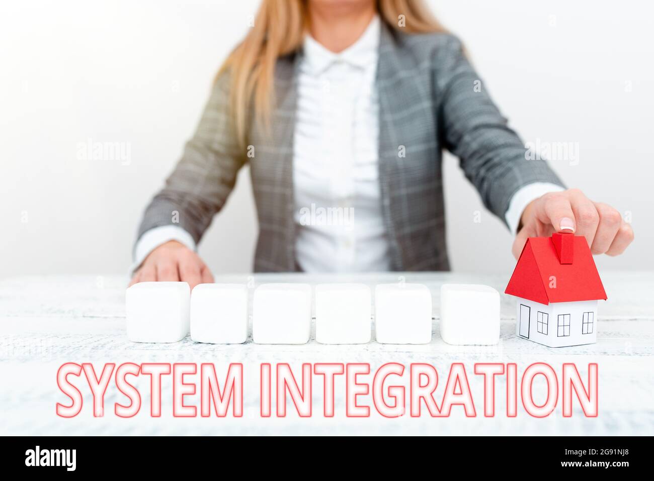 Sign displaying System Integration, Word Written on process of bringing ...