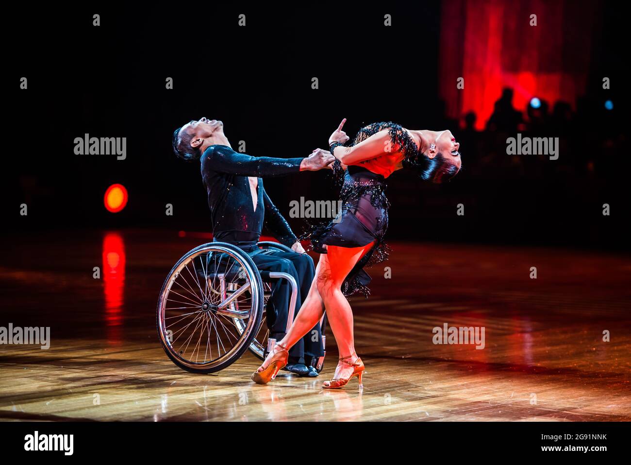 World Para Dance Sport champions Julius Obero and Rhea Marquez are seen ...