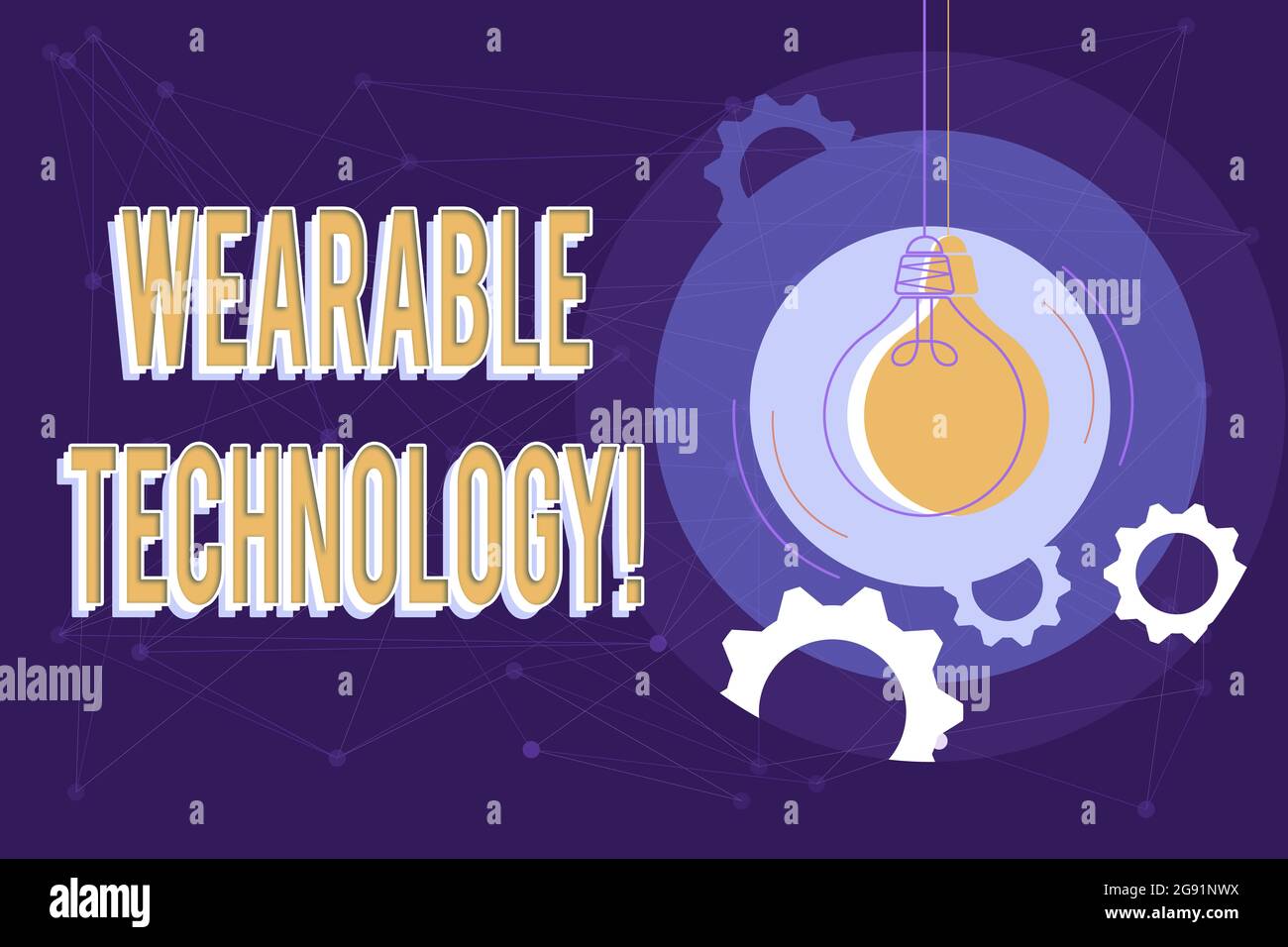 Handwriting text Wearable Technology. Business showcase electronic ...