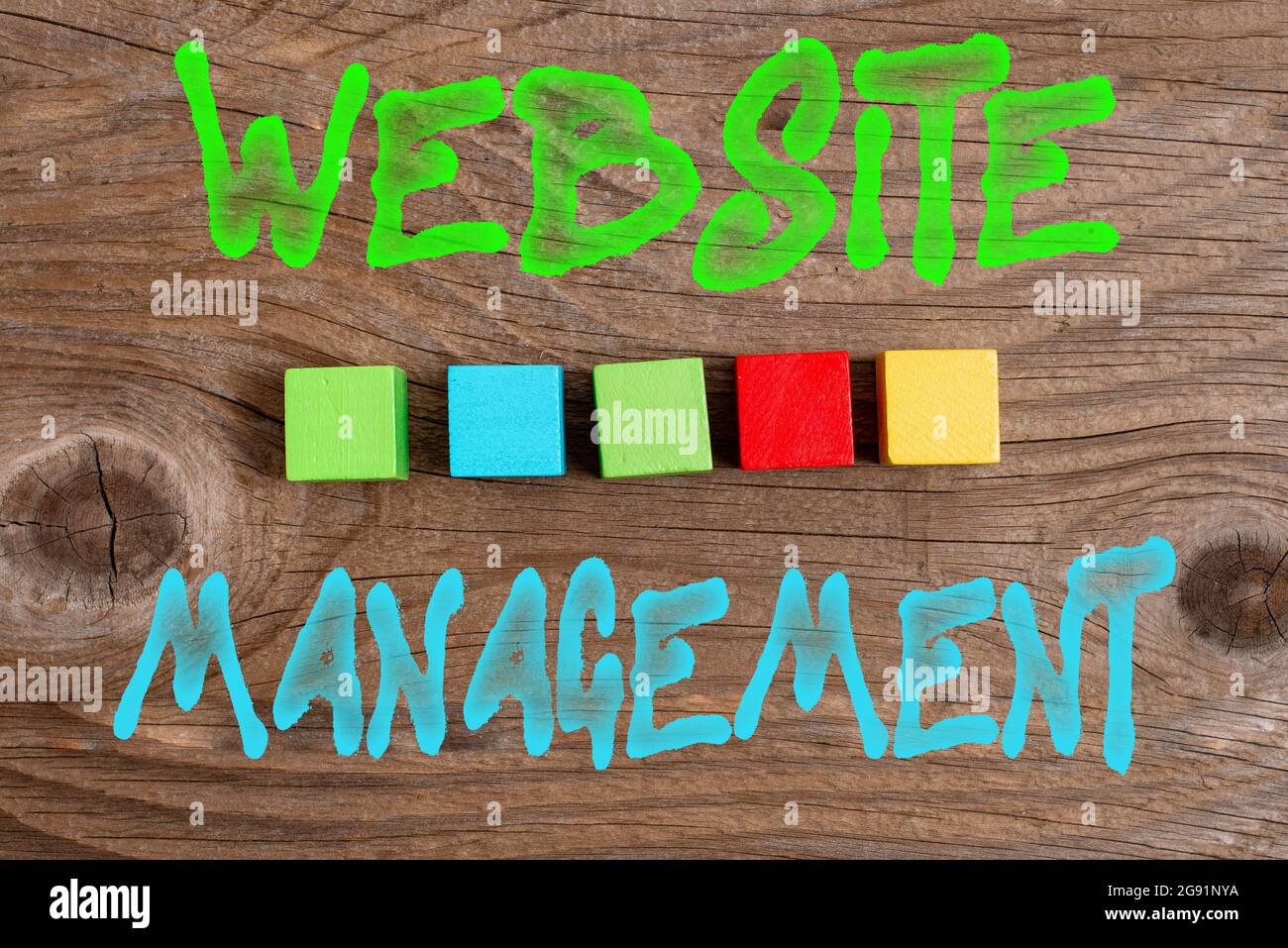 Writing displaying text Website Management. Concept meaning control of ...