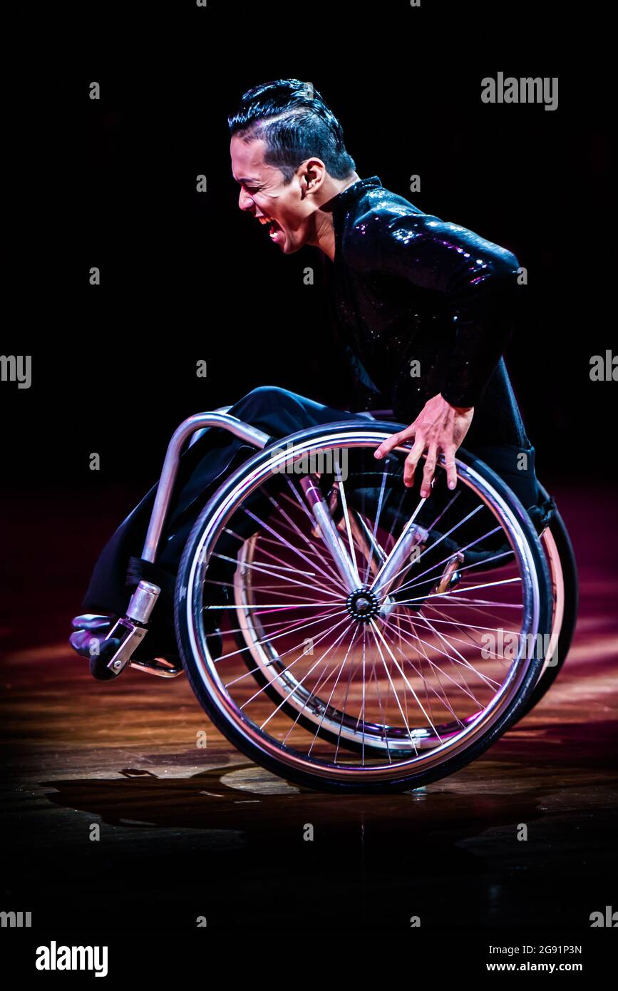 World Para Dance Sport champion Julius Obero seen on his wheelchair ...