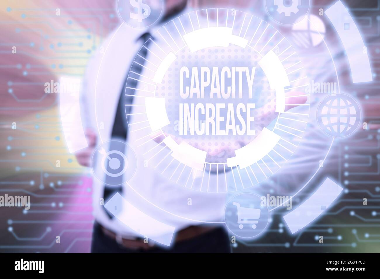 Hand writing sign Capacity Increase. Internet Concept meet an actual ...