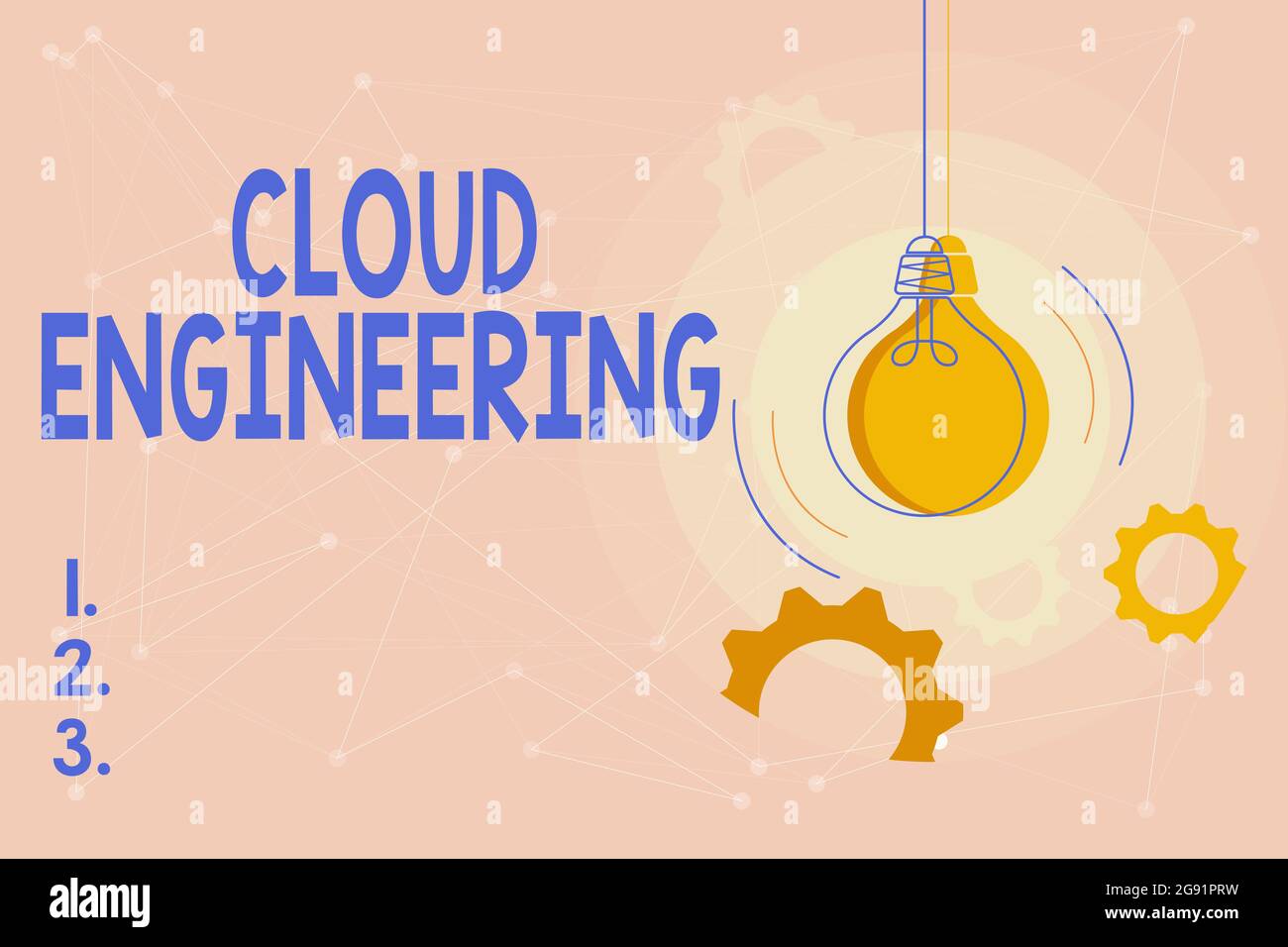 Hand writing sign Cloud Engineering. Business overview application of ...