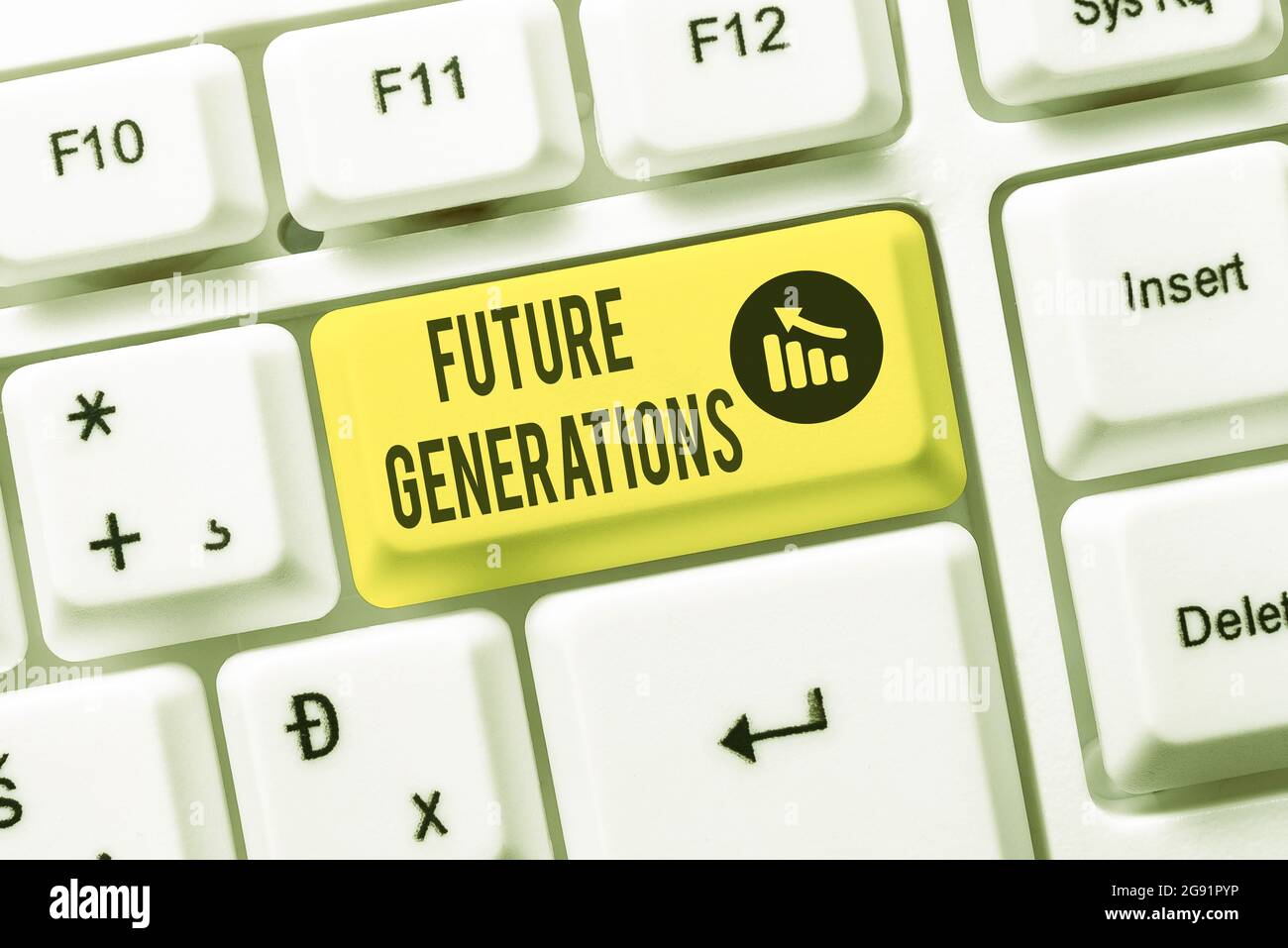 Hand writing sign Future Generations. Business idea generations to come ...