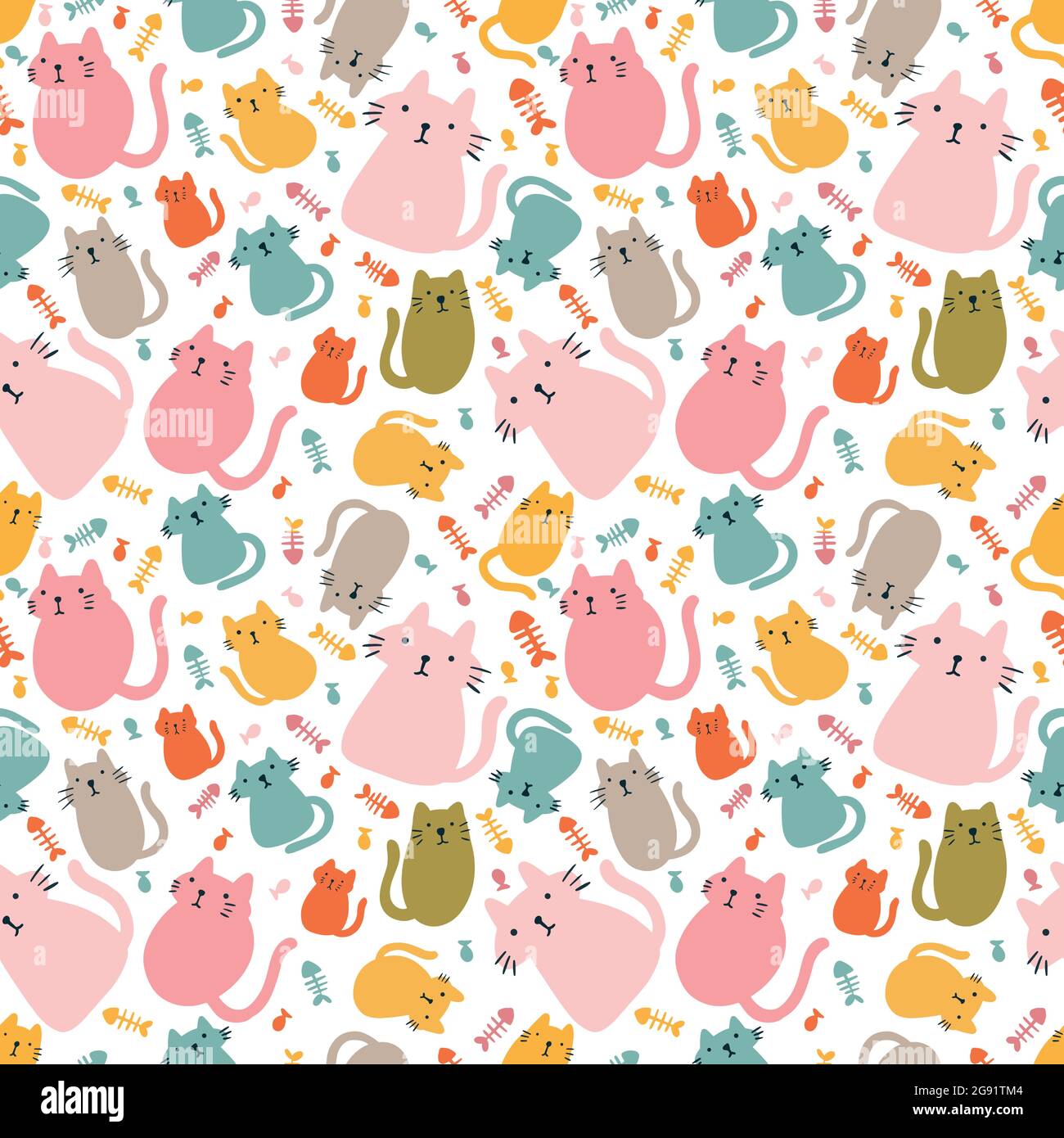 Beautiful vector pattern with cute animals Stock Vector Image & Art - Alamy