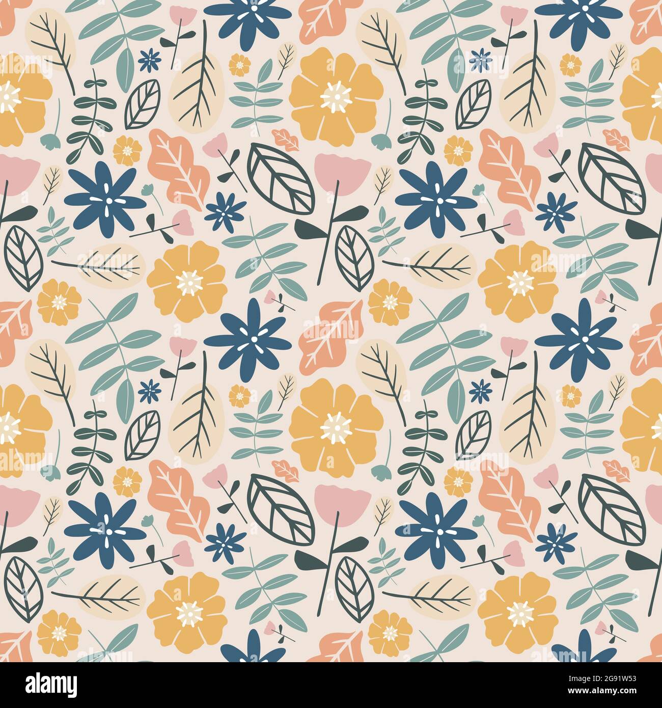unique pattern of flowers and leaf Stock Vector Image & Art - Alamy
