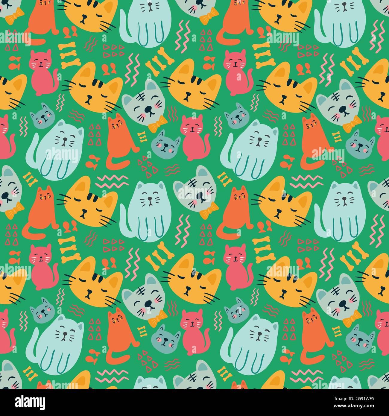 unique pattern of cat cute animals Stock Vector Image & Art - Alamy