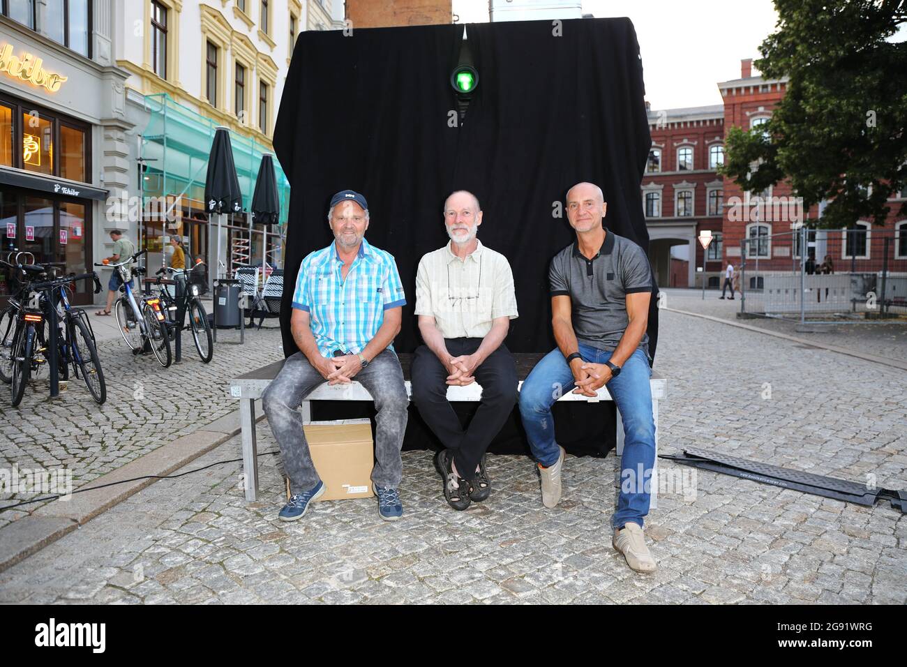 Matthias Werner, Axel Gebauer und Jan Noack beim Making Of zur Doku und ...