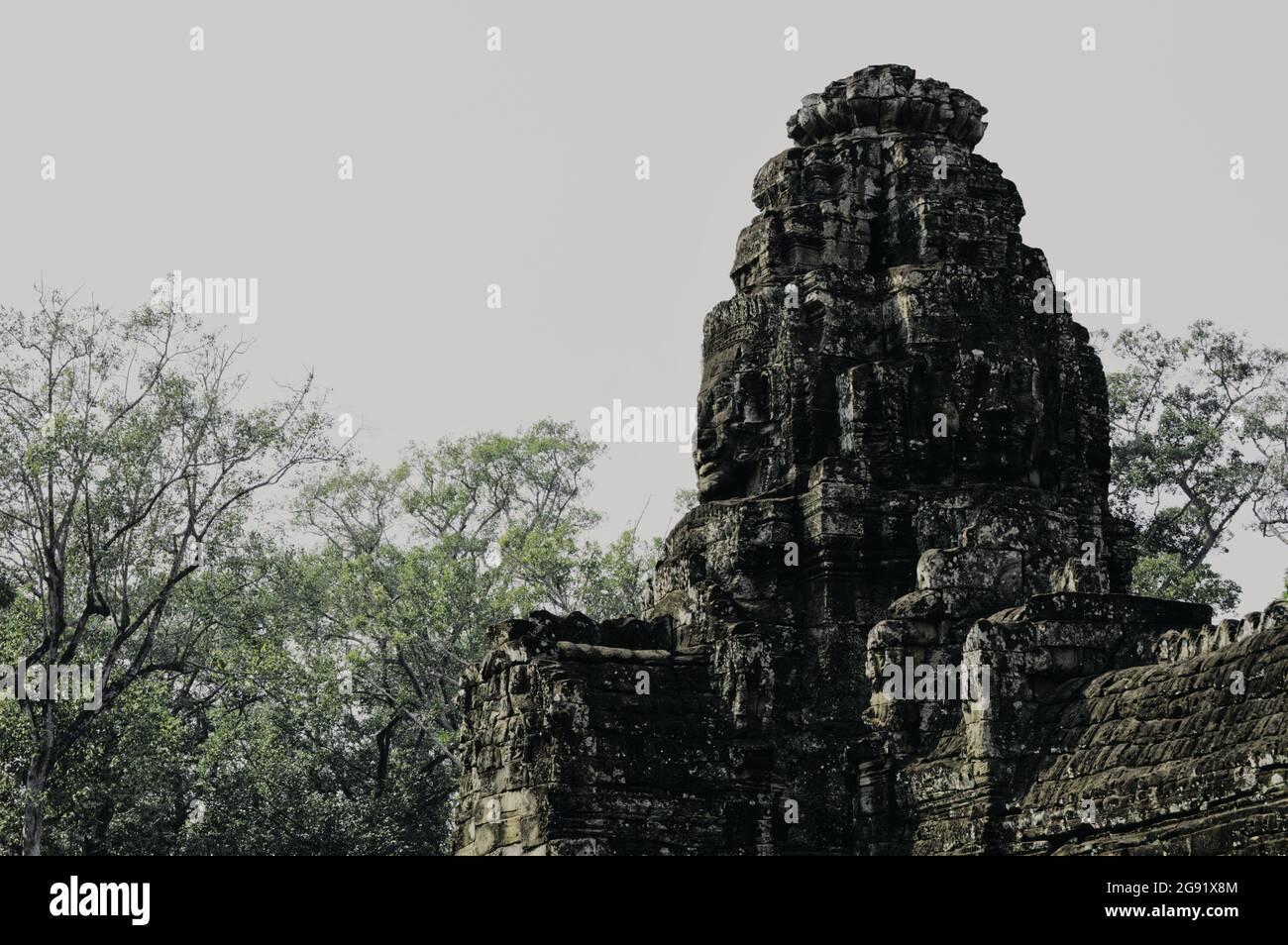 Cambodian Temple, Stone Spire Sculpture Detail Stock Photo - Alamy