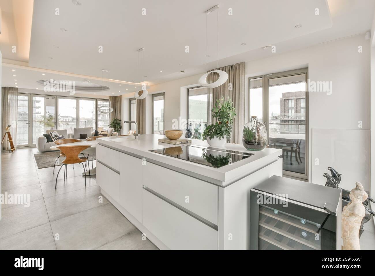 Interior of a beautiful kitchen of an elite house Stock Photo - Alamy