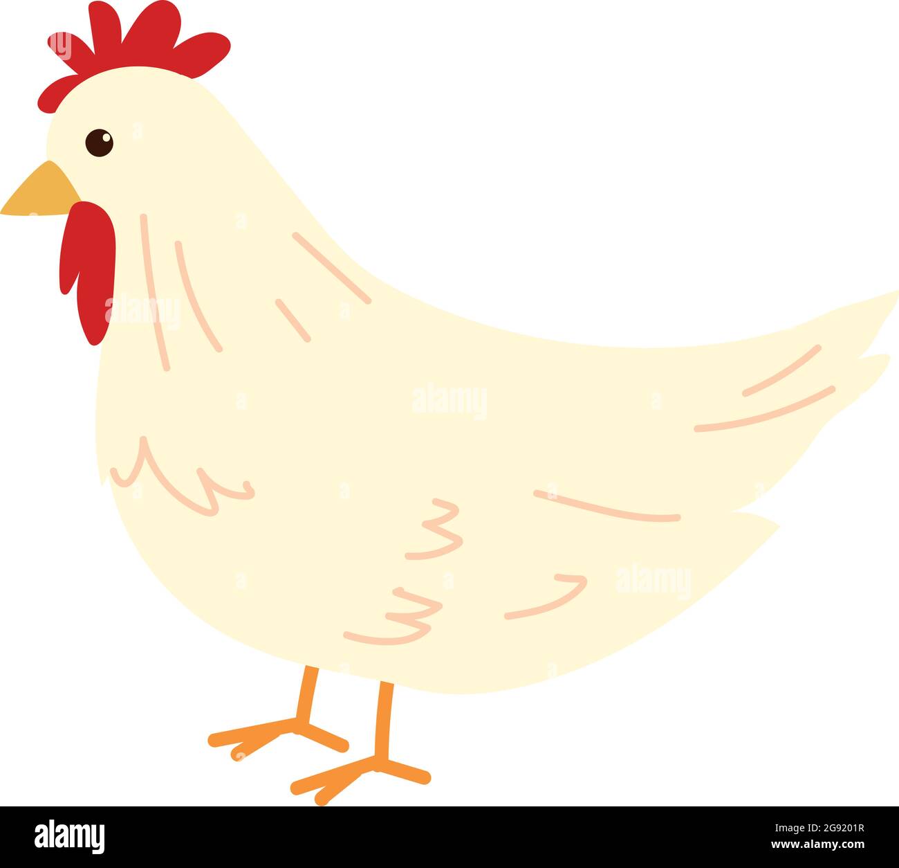 cute white chicken Stock Vector Image & Art - Alamy